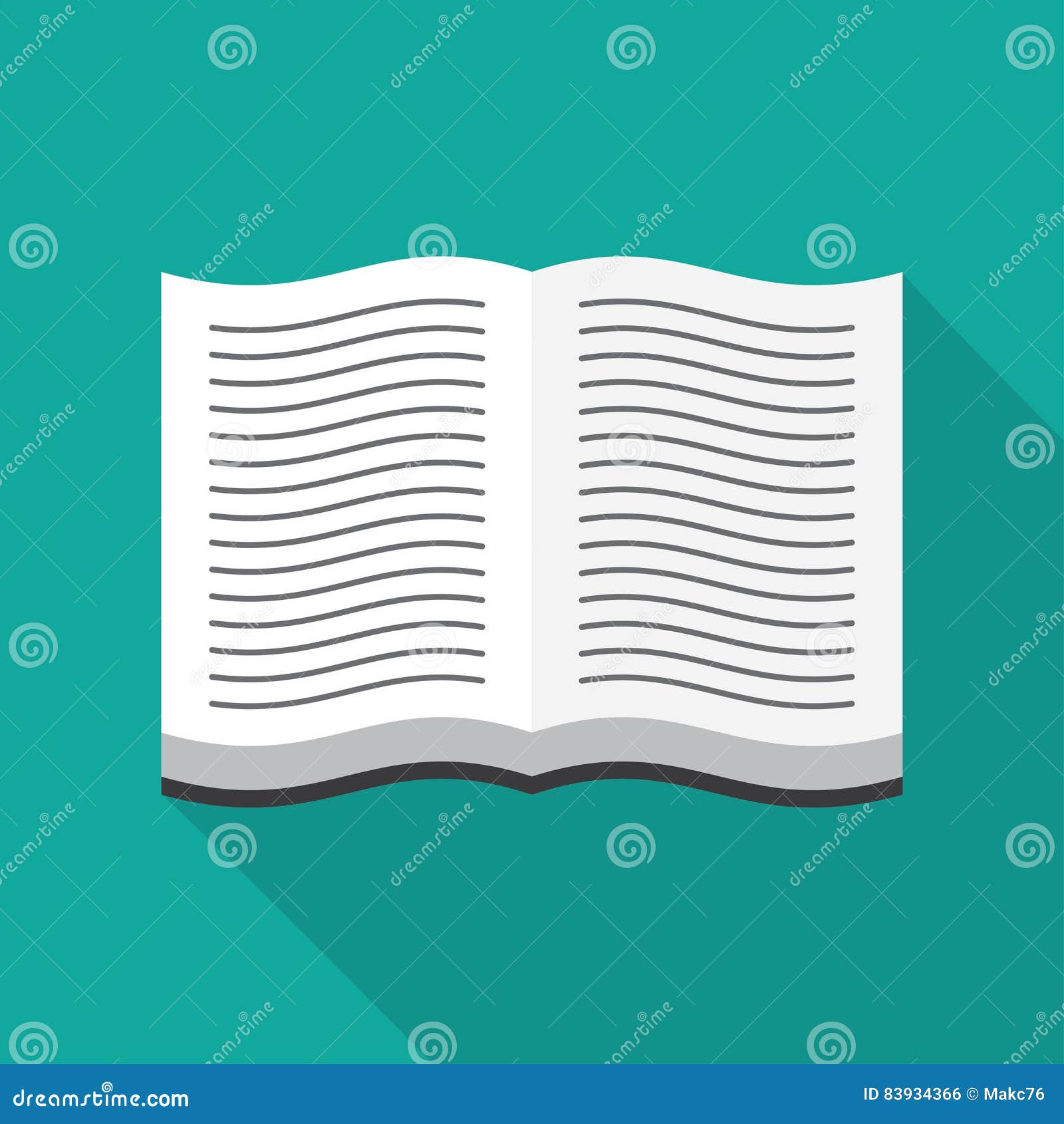 Open book icon stock vector. Illustration of knowledge - 83934366