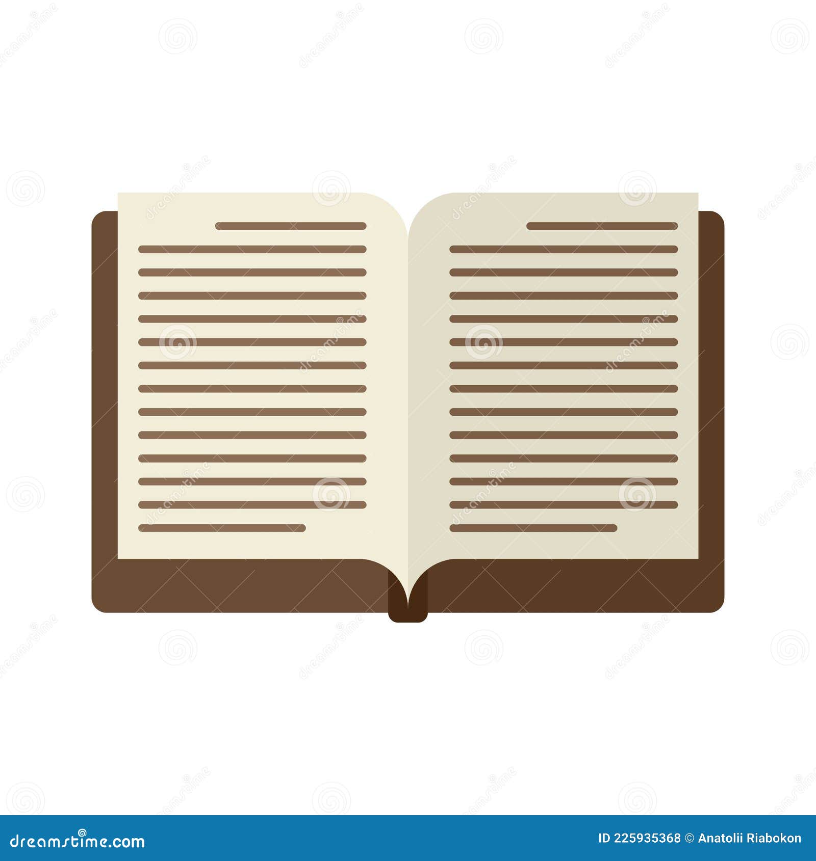 Open Book Icon Flat Isolated Vector Stock Vector - Illustration of ...