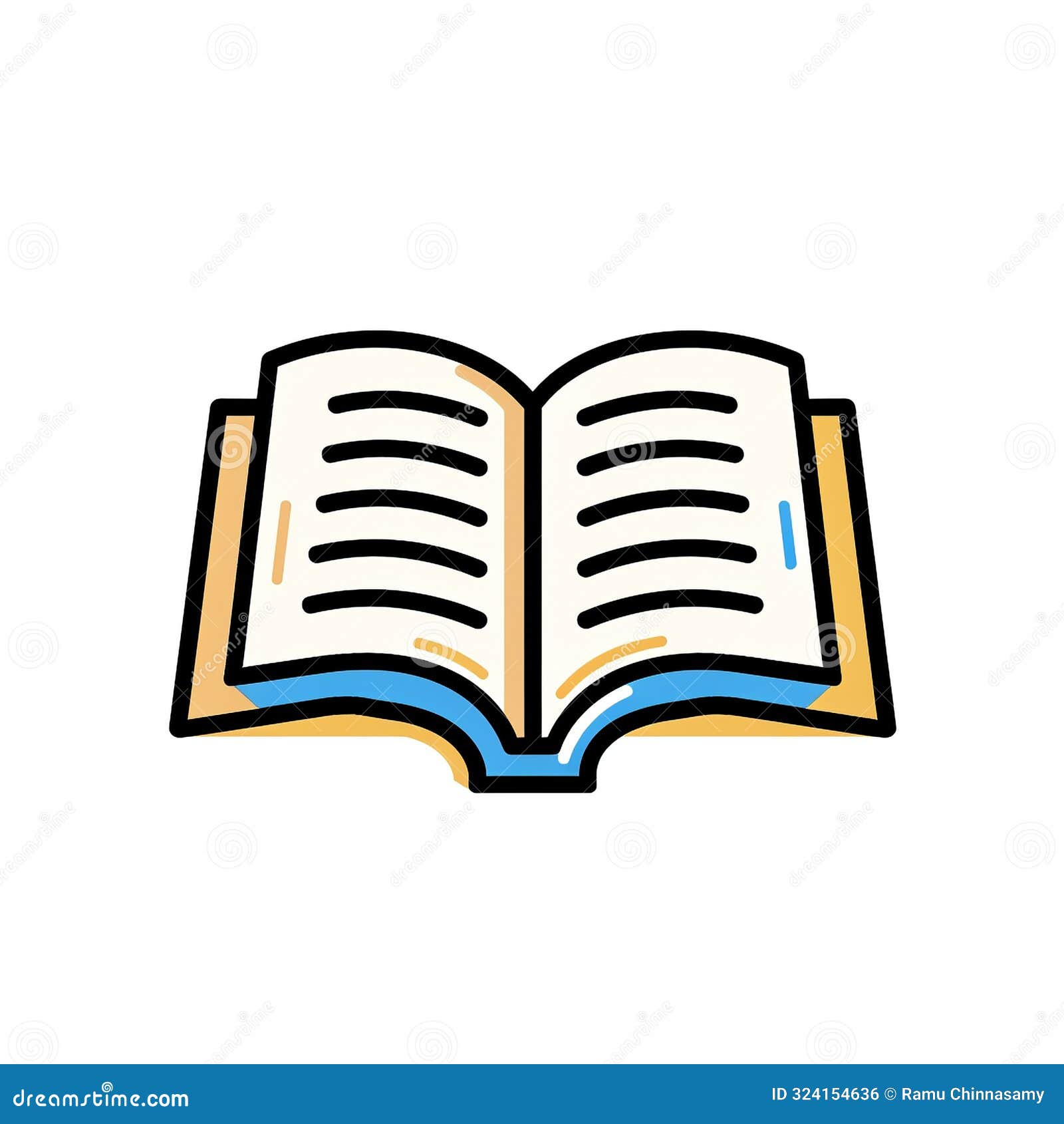 Open book icon or logo stock illustration. Illustration of intellectual ...