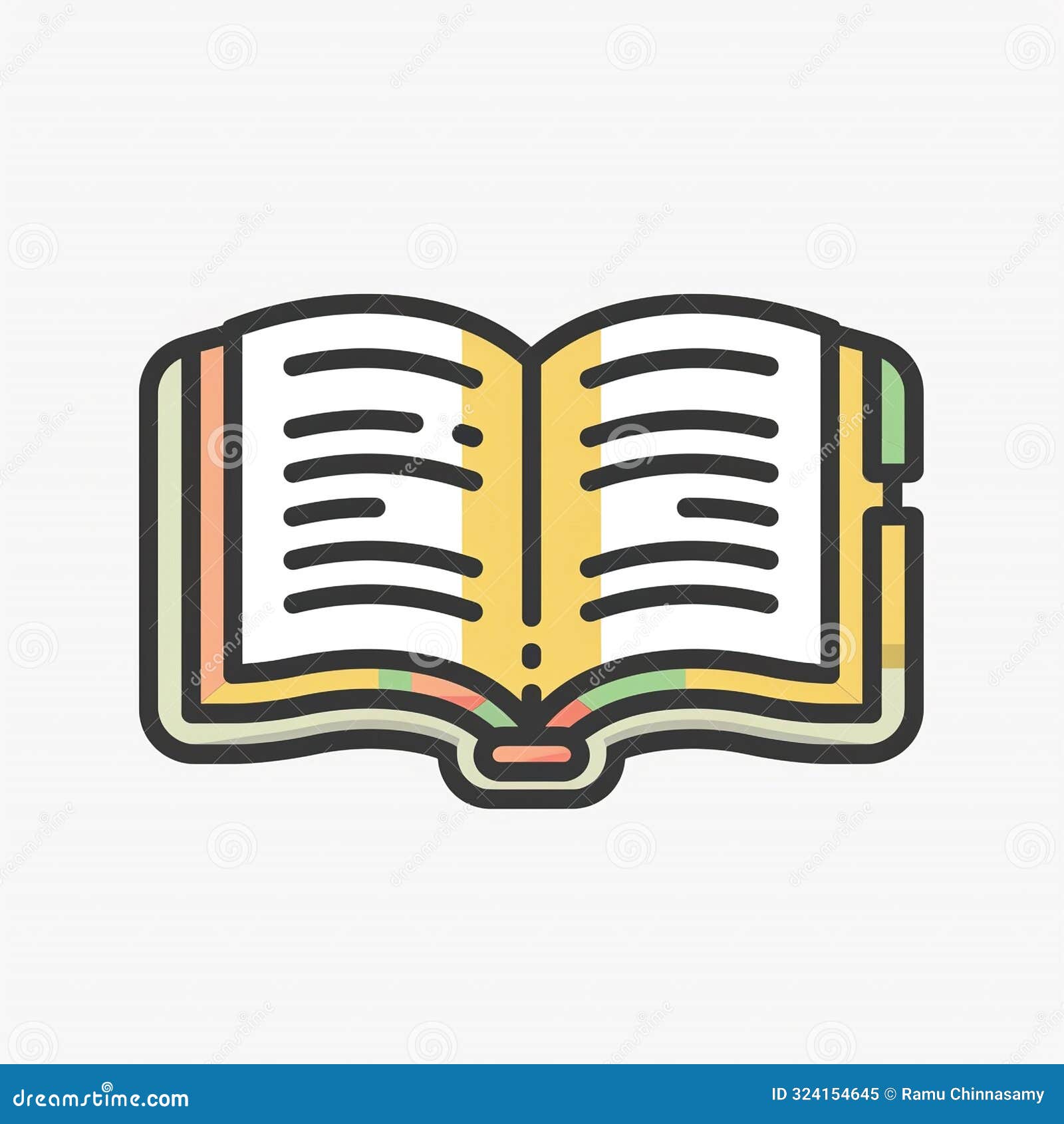Open book icon or logo stock illustration. Illustration of discovery ...