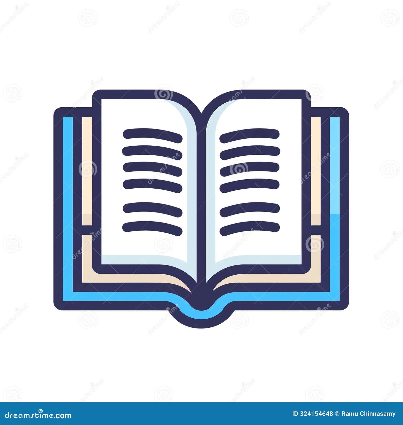 Open book icon or logo stock illustration. Illustration of wisdom ...