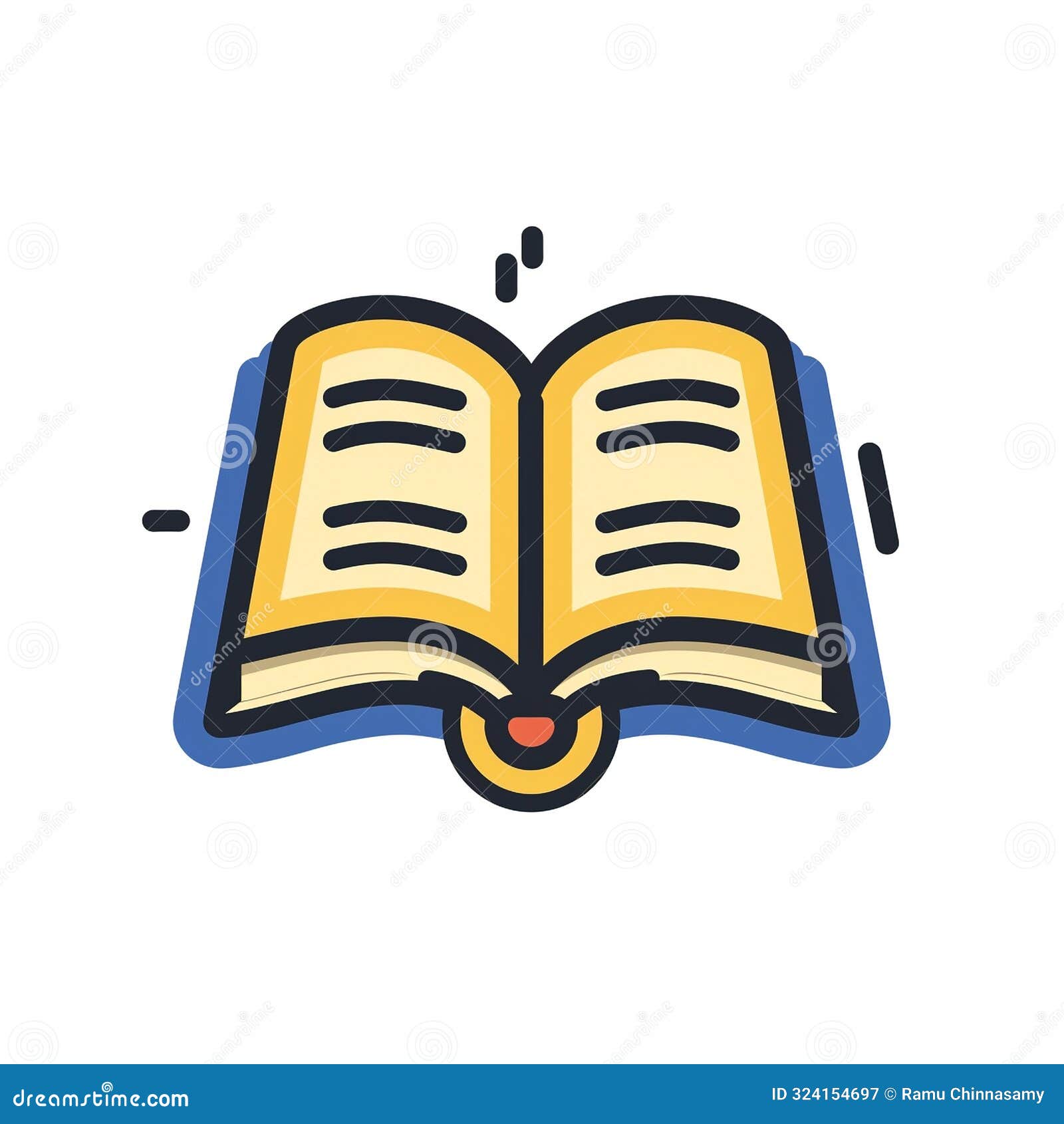 Open book icon or logo stock illustration. Illustration of wisdom ...