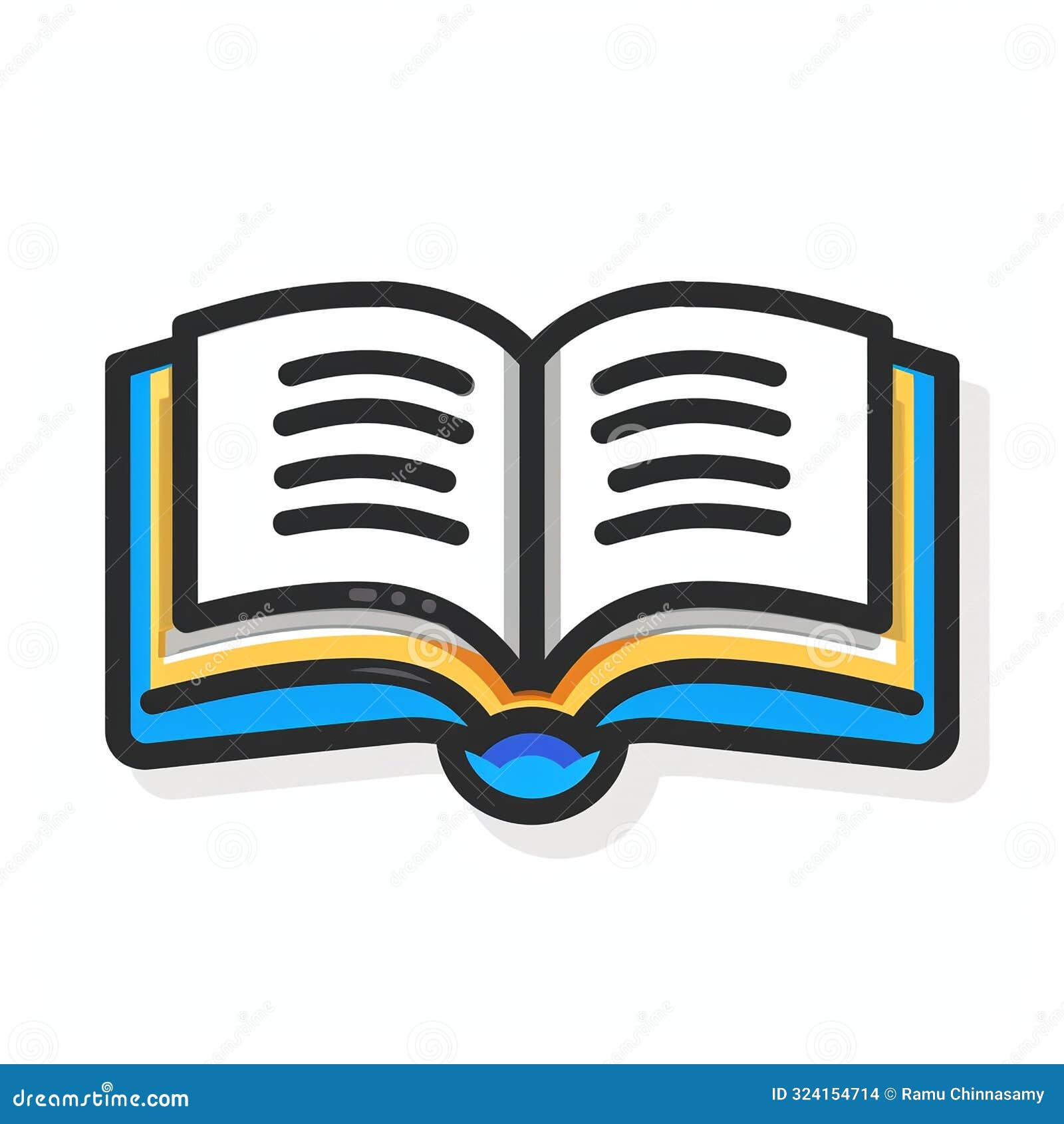 Open book icon or logo stock illustration. Illustration of information ...