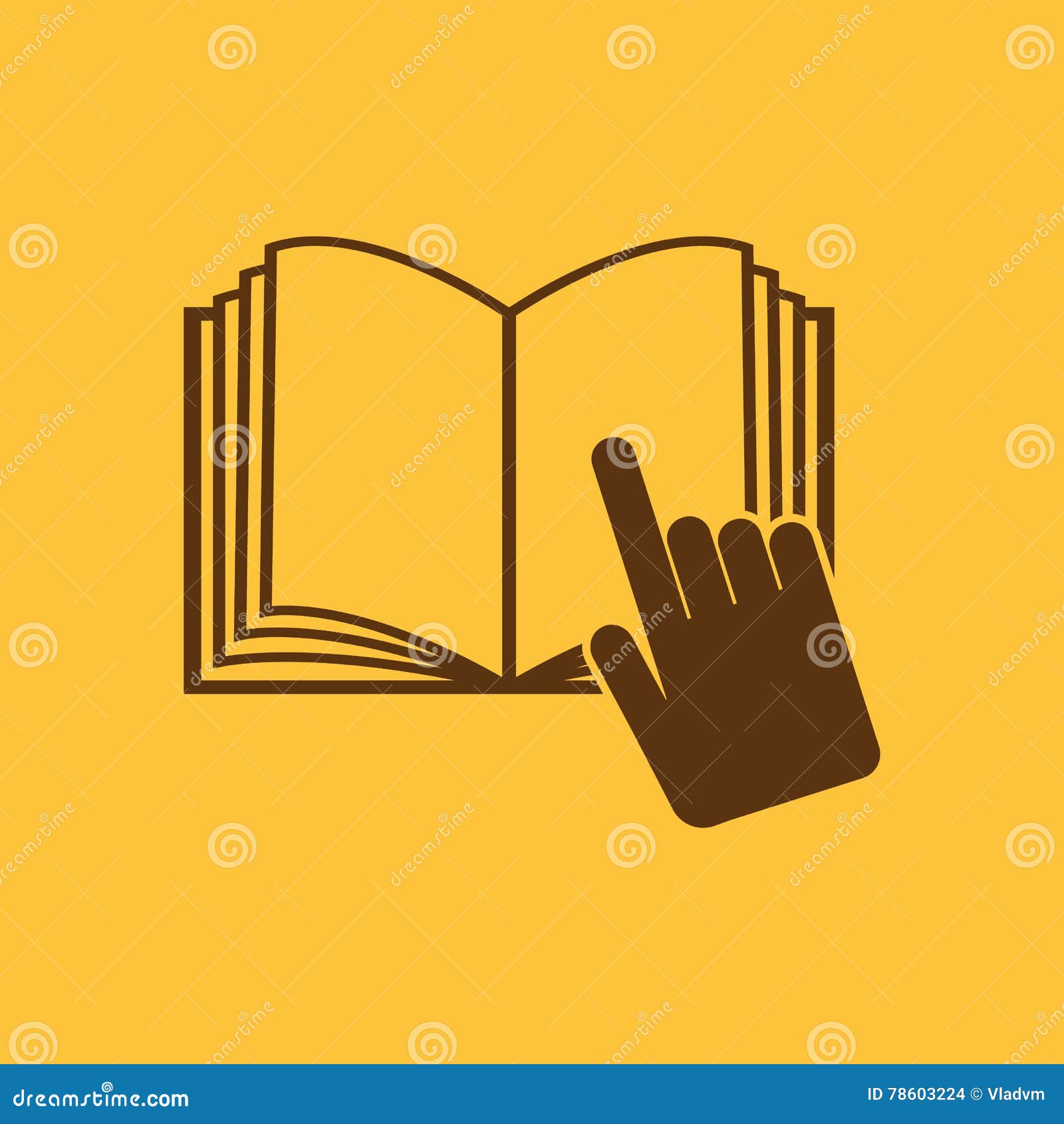 The Open Book Icon. Manual and Tutorial, Instruction Symbol Stock ...