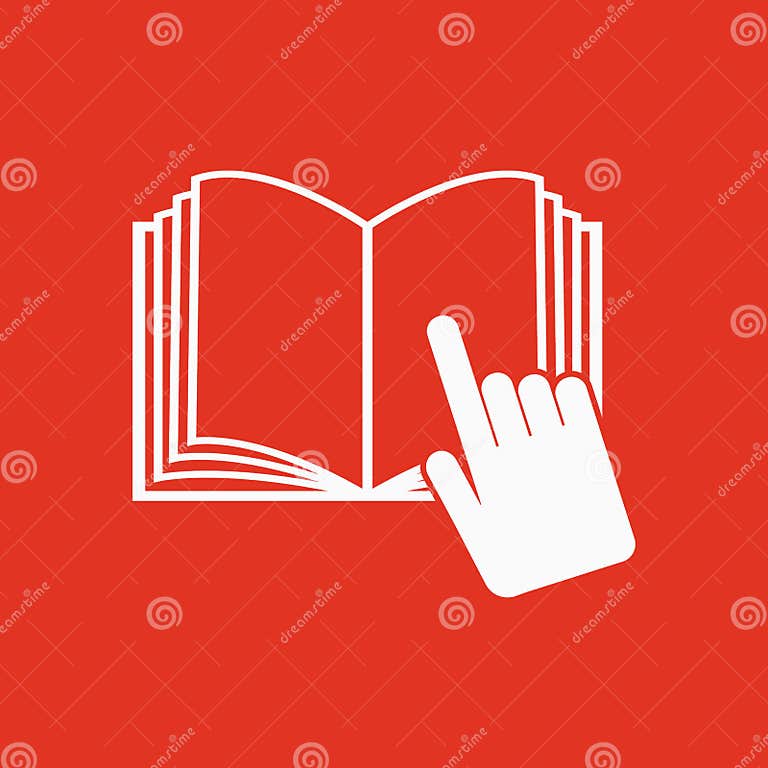 The Open Book Icon. Manual and Tutorial, Instruction Symbol Stock ...