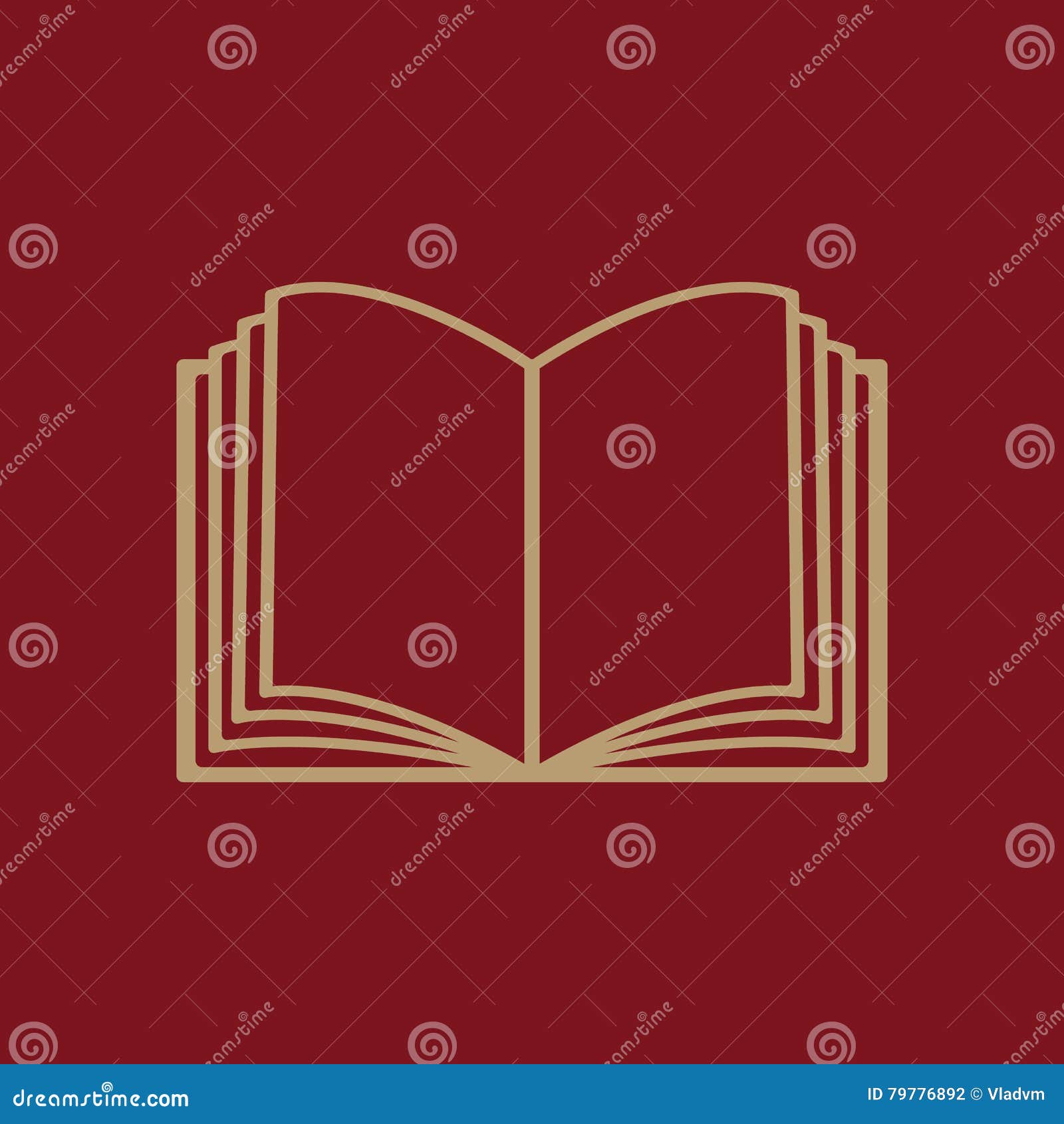 The Open Book Icon. Manual and Tutorial, Instruction Symbol Stock ...