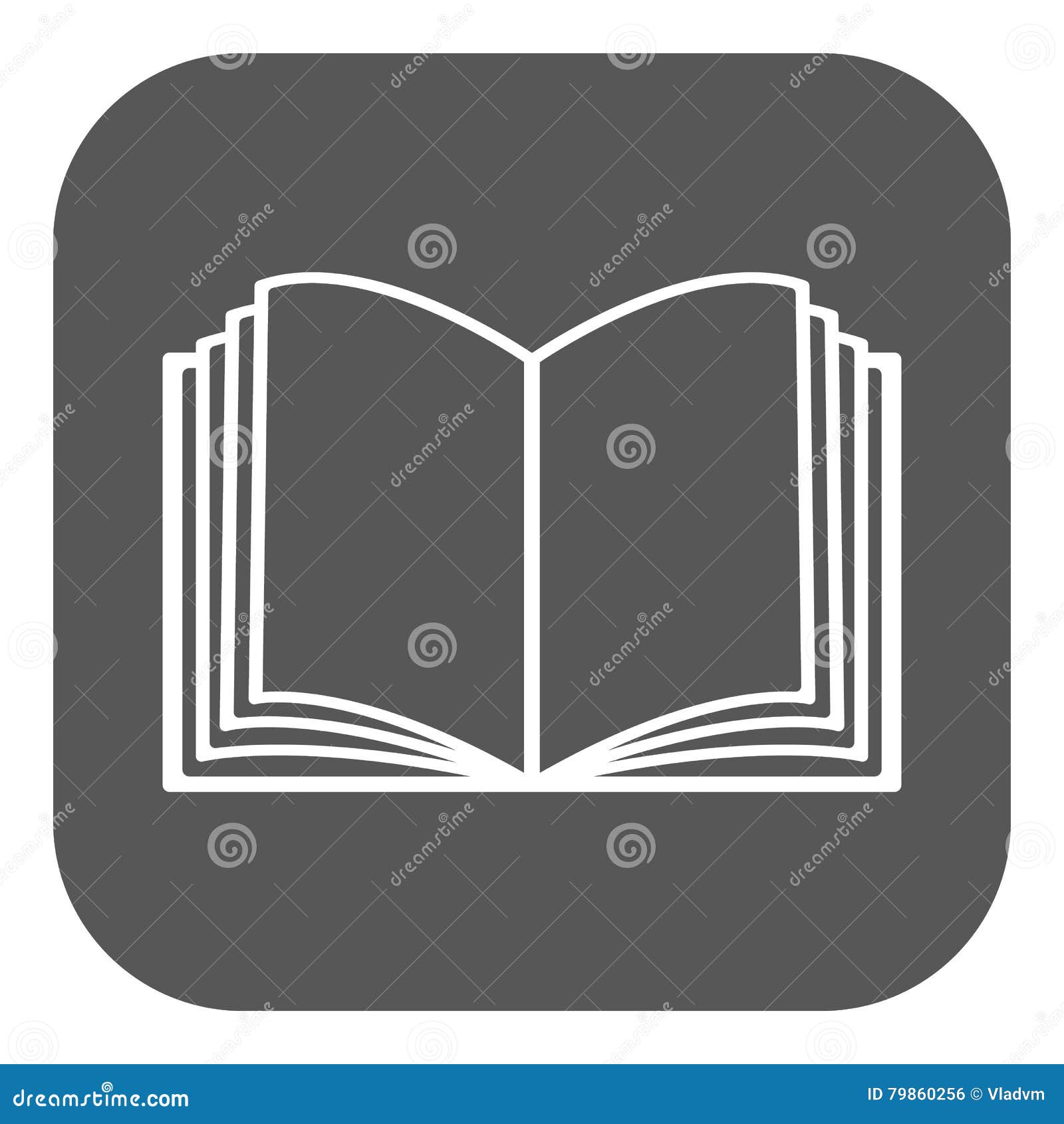 The Open Book Icon. Manual and Tutorial, Instruction Symbol Stock ...