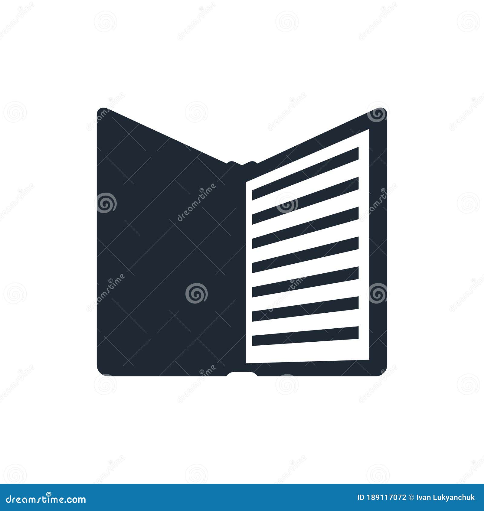 Open book icon stock vector. Illustration of digital - 189117072