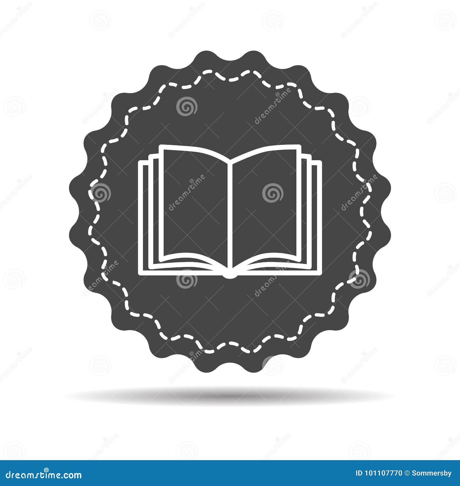 Open book icon stock vector. Illustration of encyclopedia - 101107770