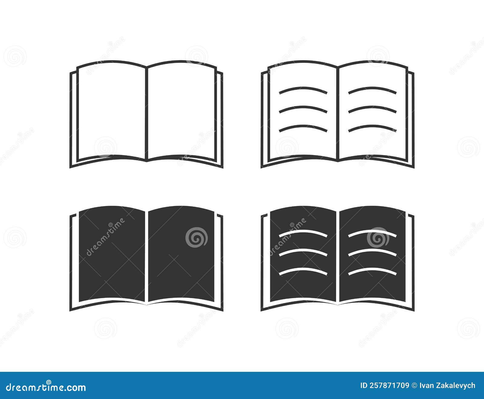 Open Book Icon. Time Read Symbol. Sign Liblary Vector Stock Vector ...