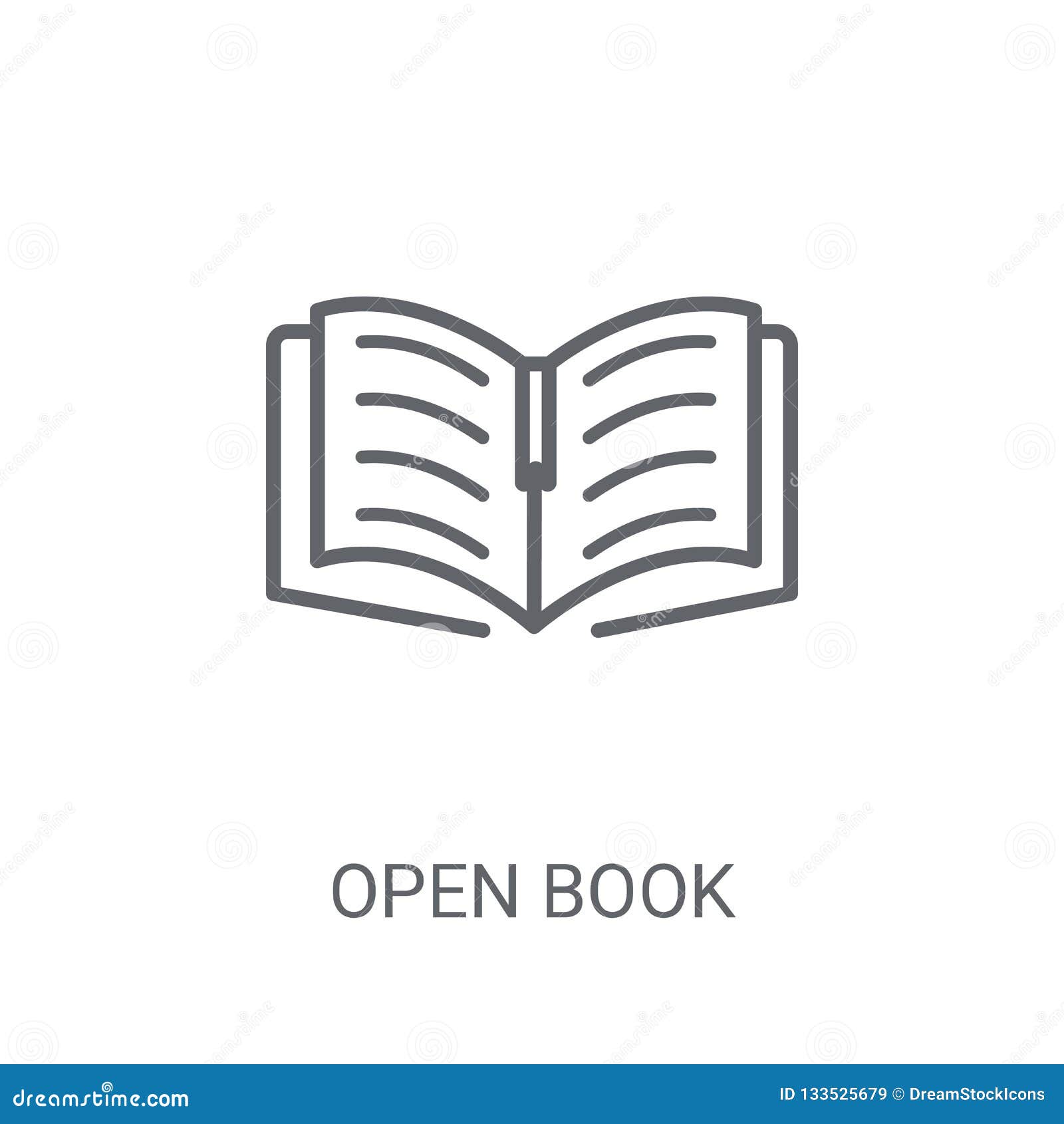 Open Book Icon. Trendy Open Book Logo Concept on White Backgroun Stock ...