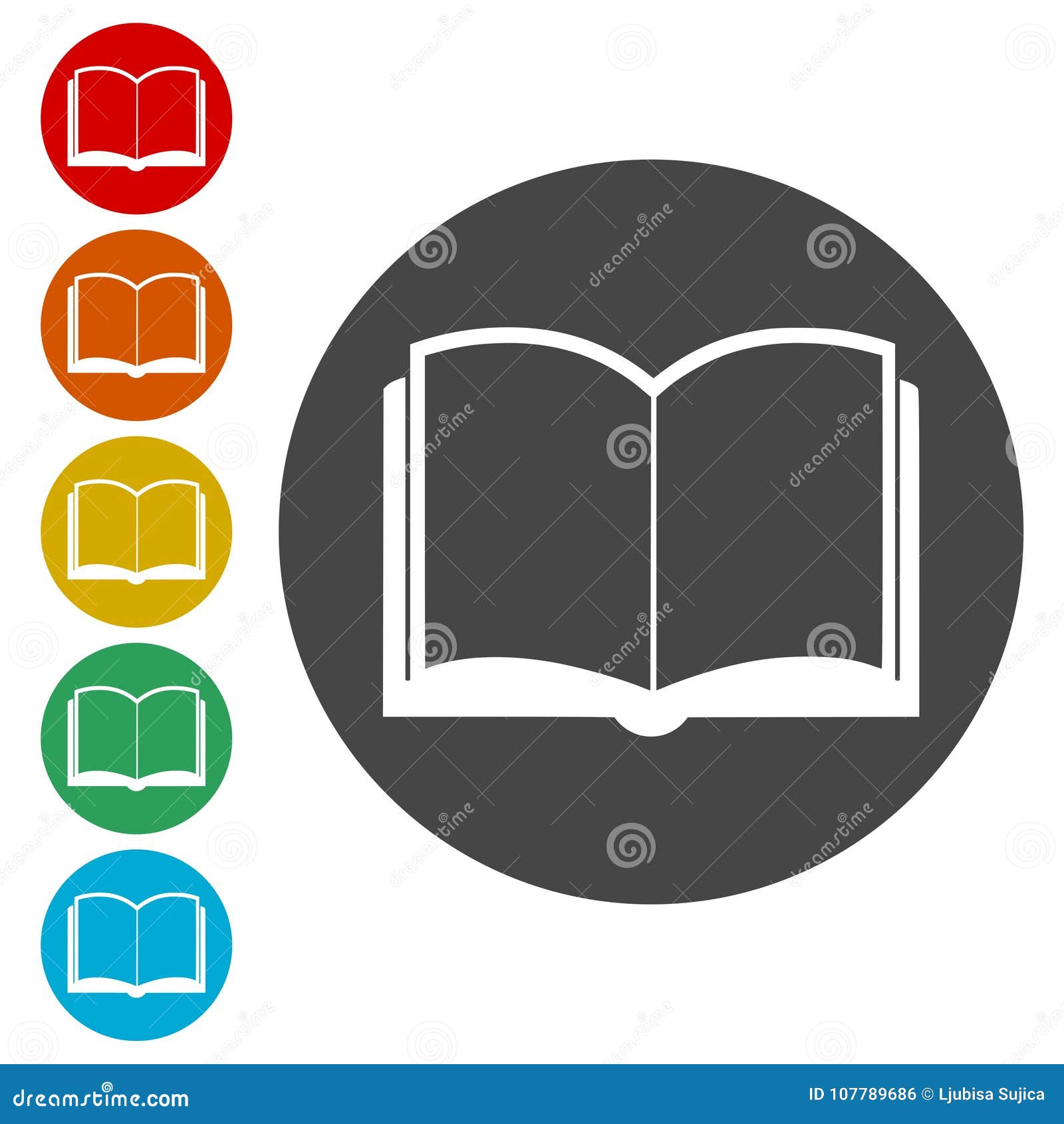 Open Book Icon, Vector Book Icon, Vector Illustration Stock Vector ...