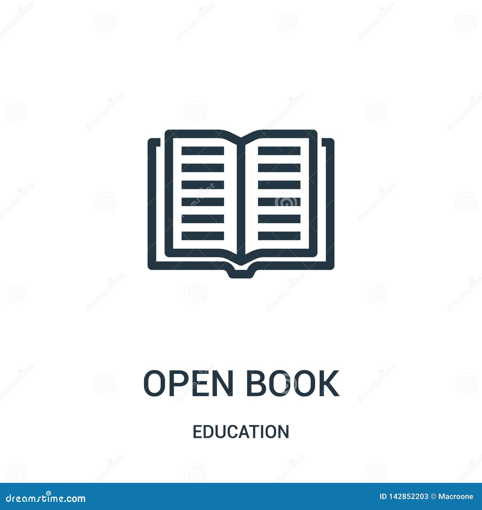 Open Book Icon Vector from Education Collection. Thin Line Open Book ...