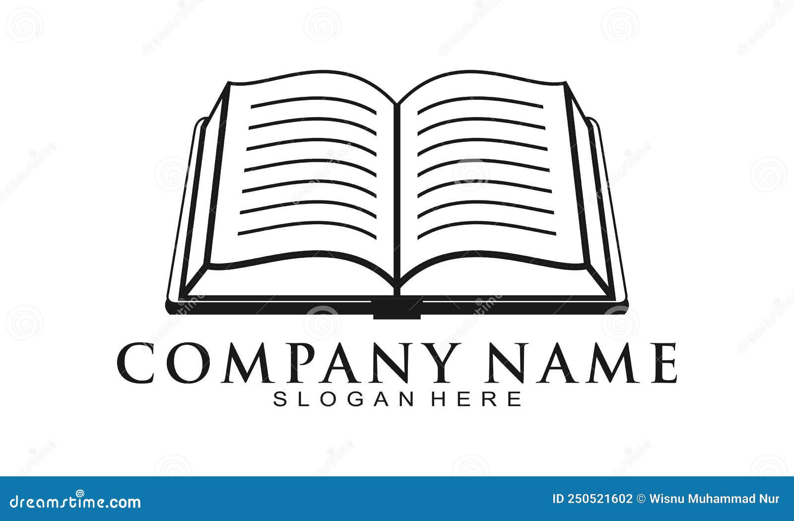 Open Book Illustration Vector Logo Stock Vector - Illustration of study ...