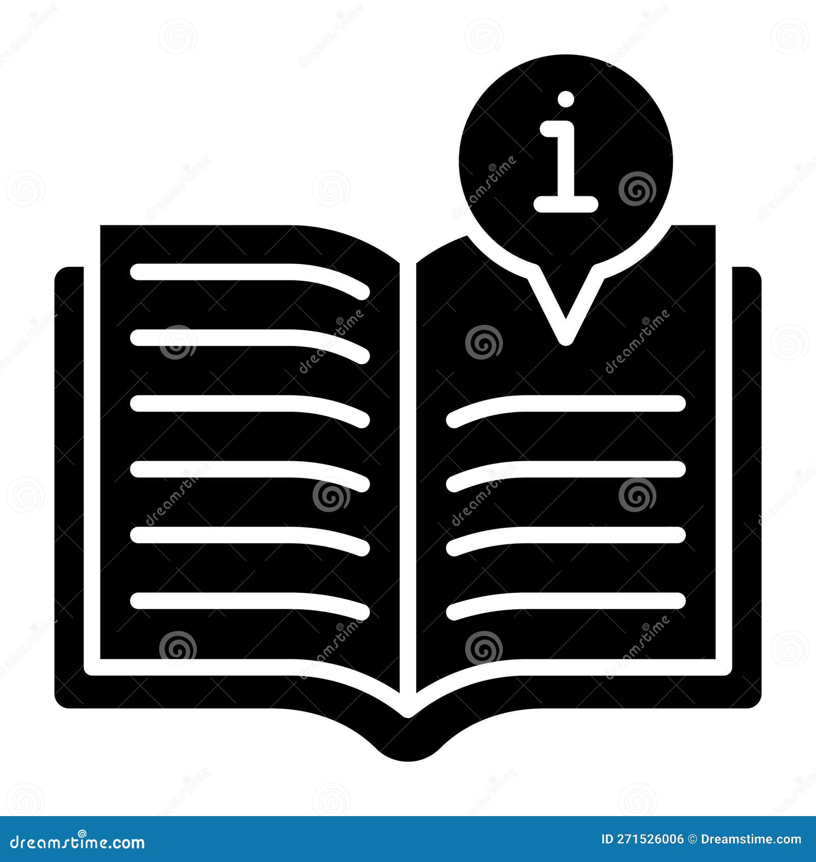 Open Book with Information Sign, Vector Design of Information Book ...