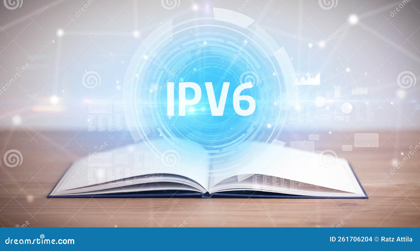 Open Book with Abbreviation Concept Stock Illustration - Illustration ...