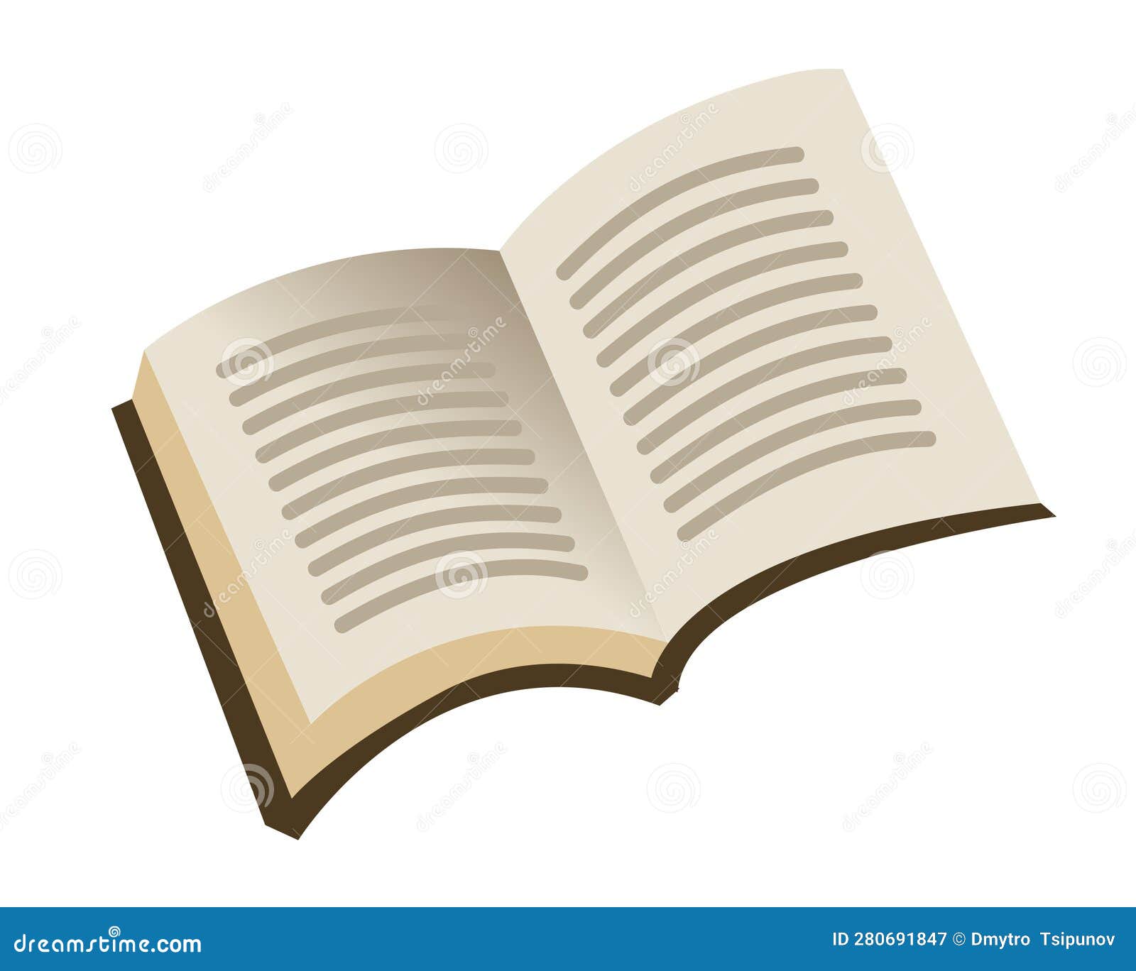 An Open Book. Isolated Image. Icon Stock Vector - Illustration of ...