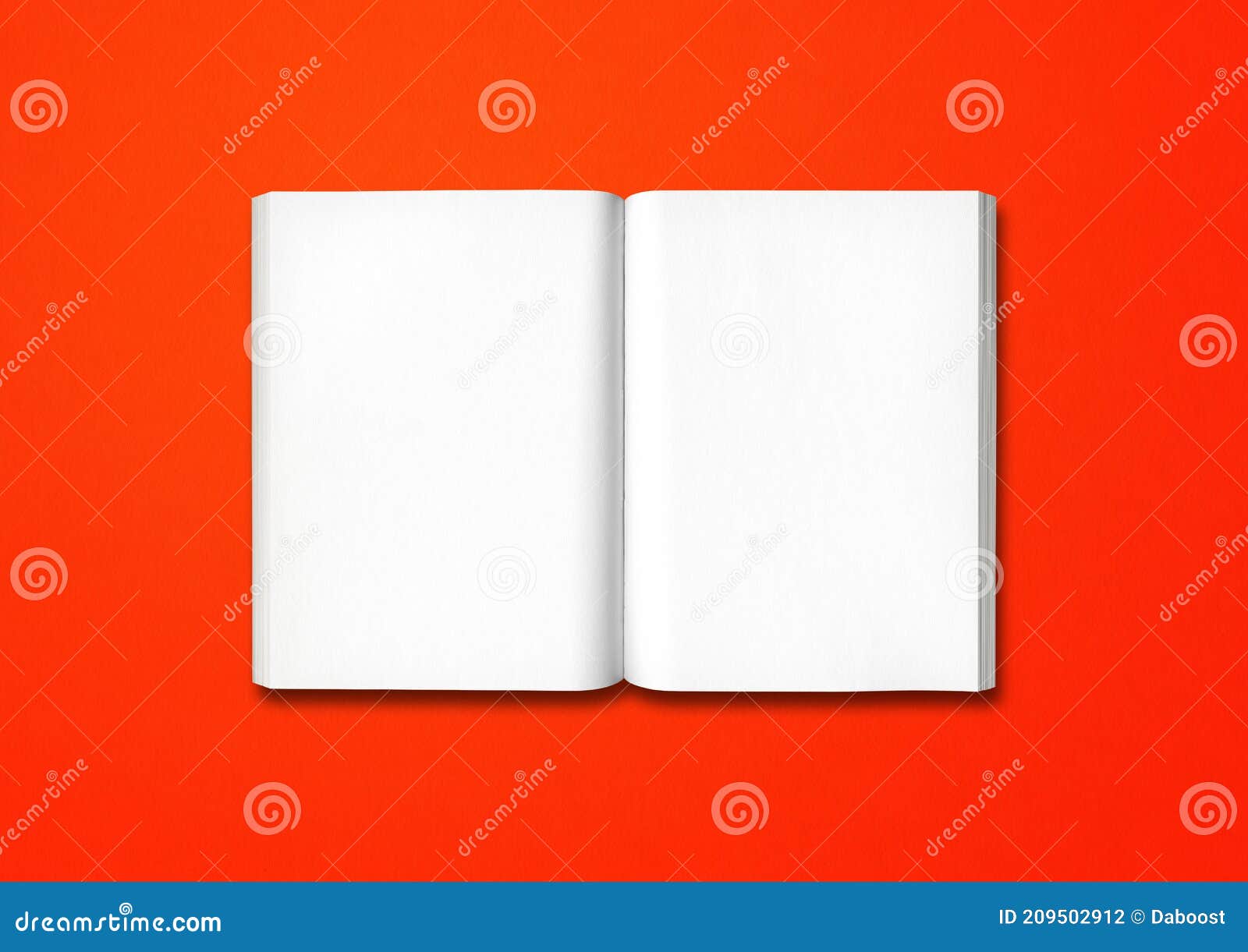 Open book isolated on red stock photo. Image of cover - 209502912