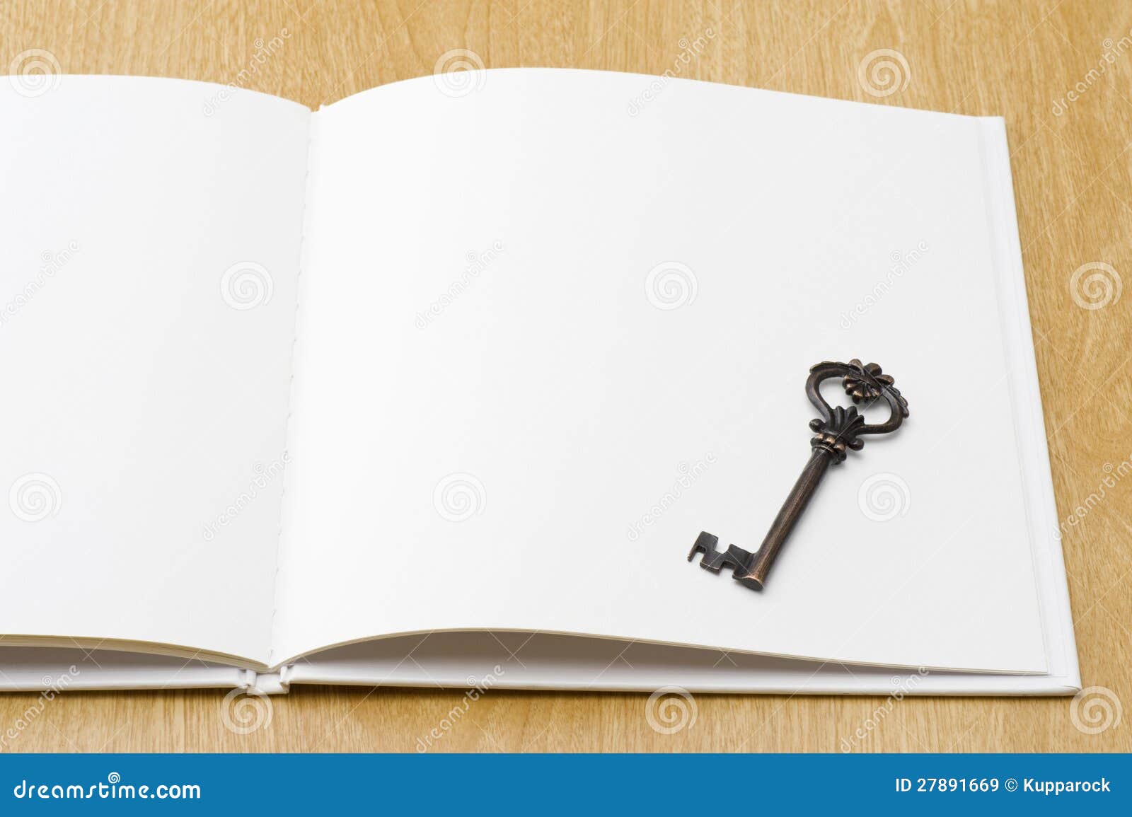 Open book and key stock image. Image of wood, closeup - 27891669