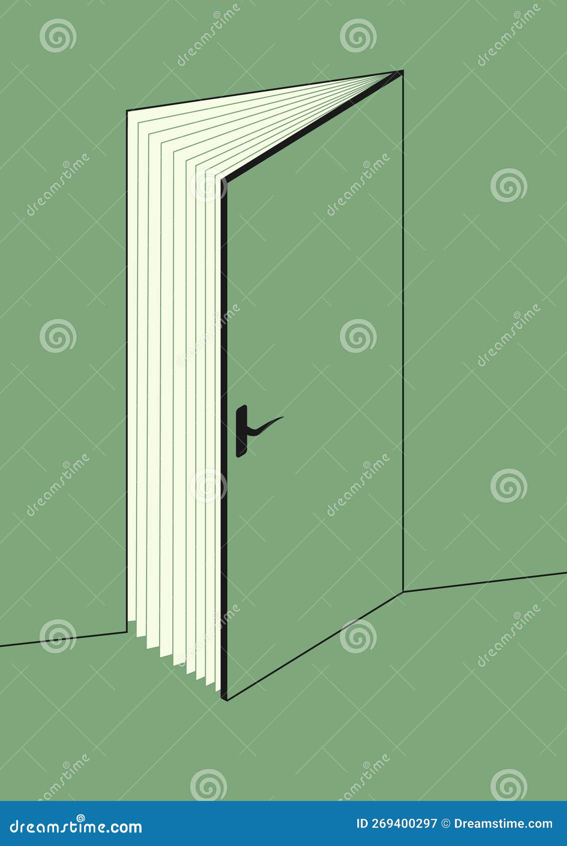 Open book of knowledge. stock vector. Illustration of symbol - 269400297