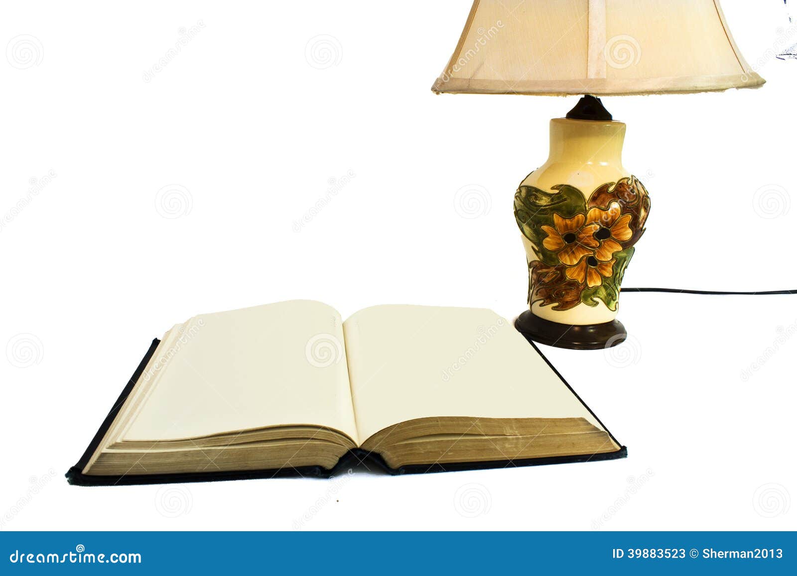 Open book with lamp stock image. Image of entertainment - 39883523