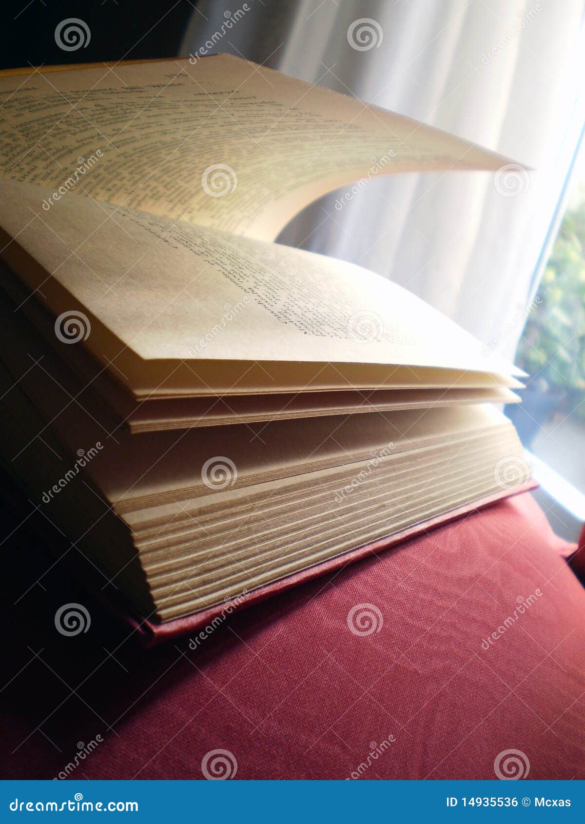 Open book, lateral view stock photo. Image of hardcover - 14935536