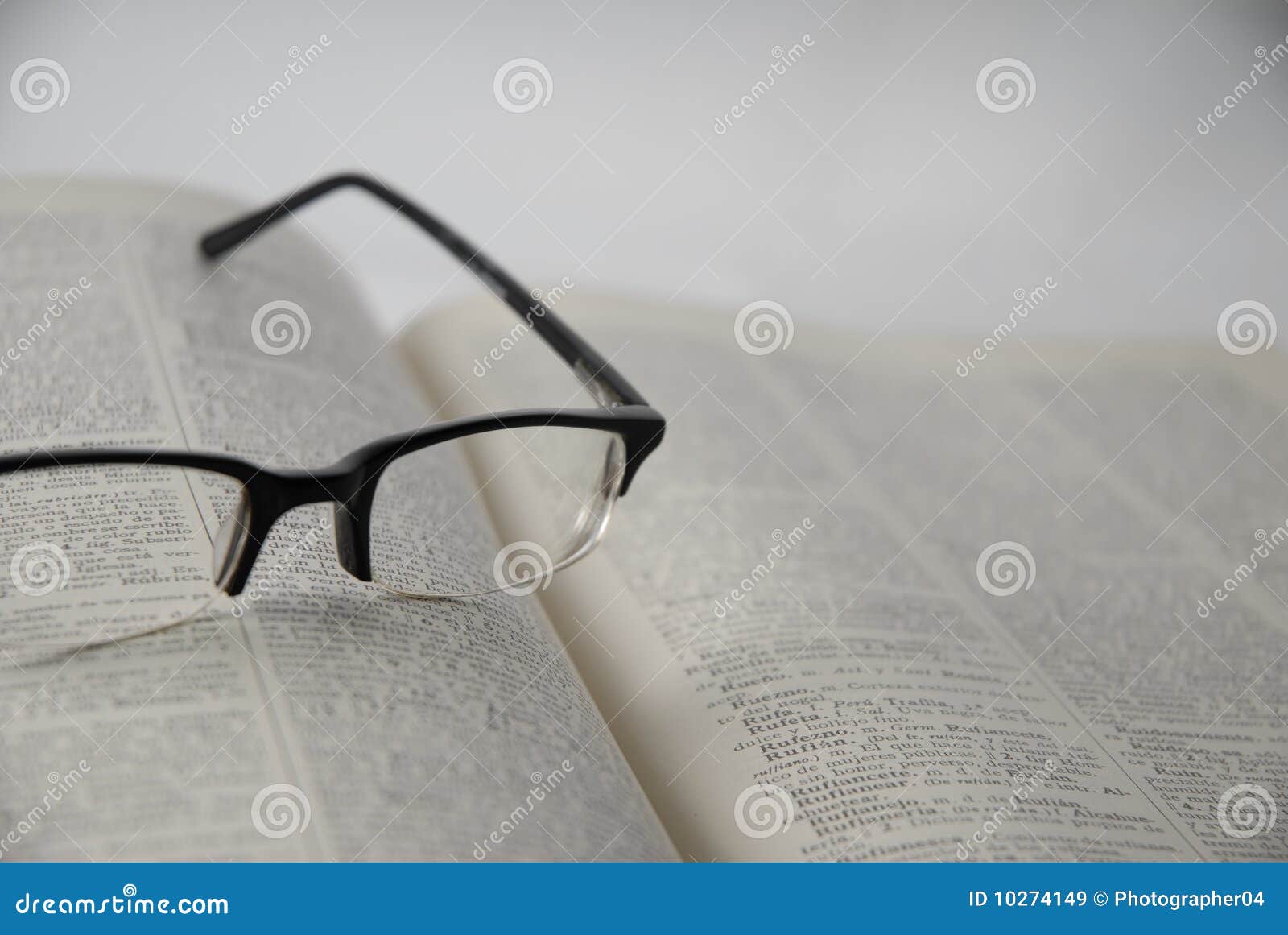 Open Book and Lenses stock image. Image of lenses, wisdom - 10274149