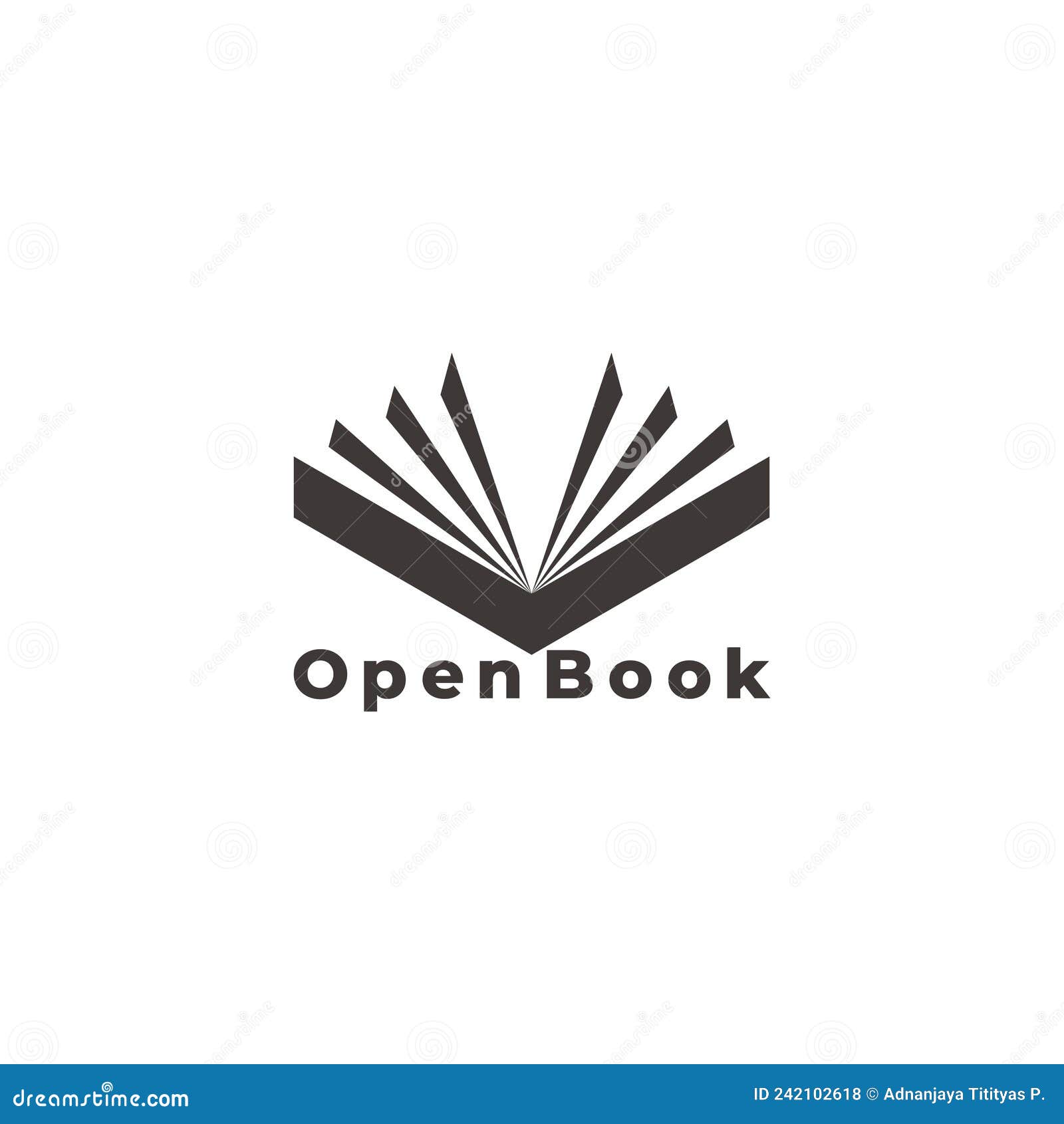 Open Book Letter V Elegant Book Simple Geometric Logo Vector Stock ...