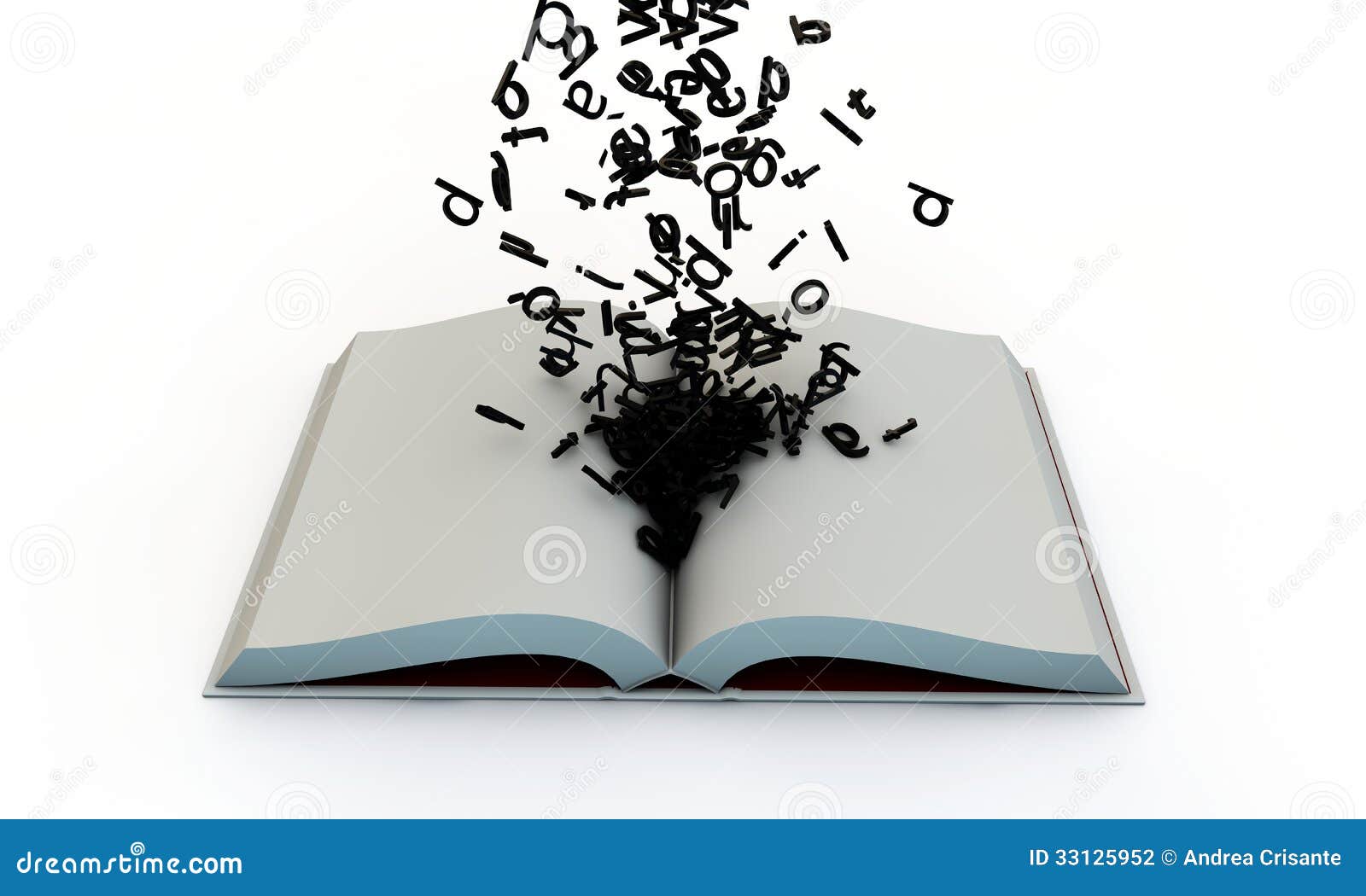 Open book with letters stock illustration. Illustration of background ...