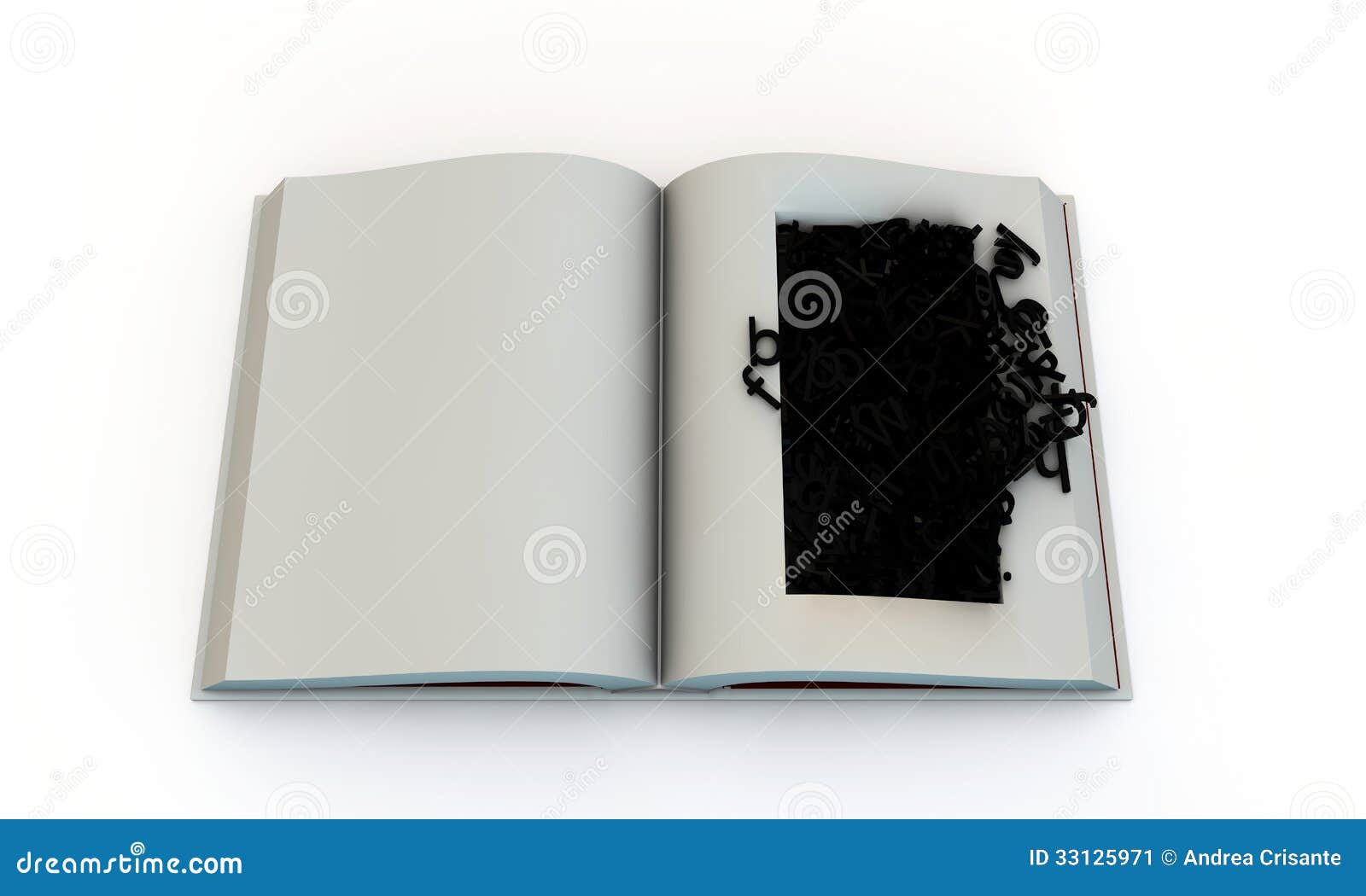 Open book with letters stock illustration. Illustration of paper - 33125971