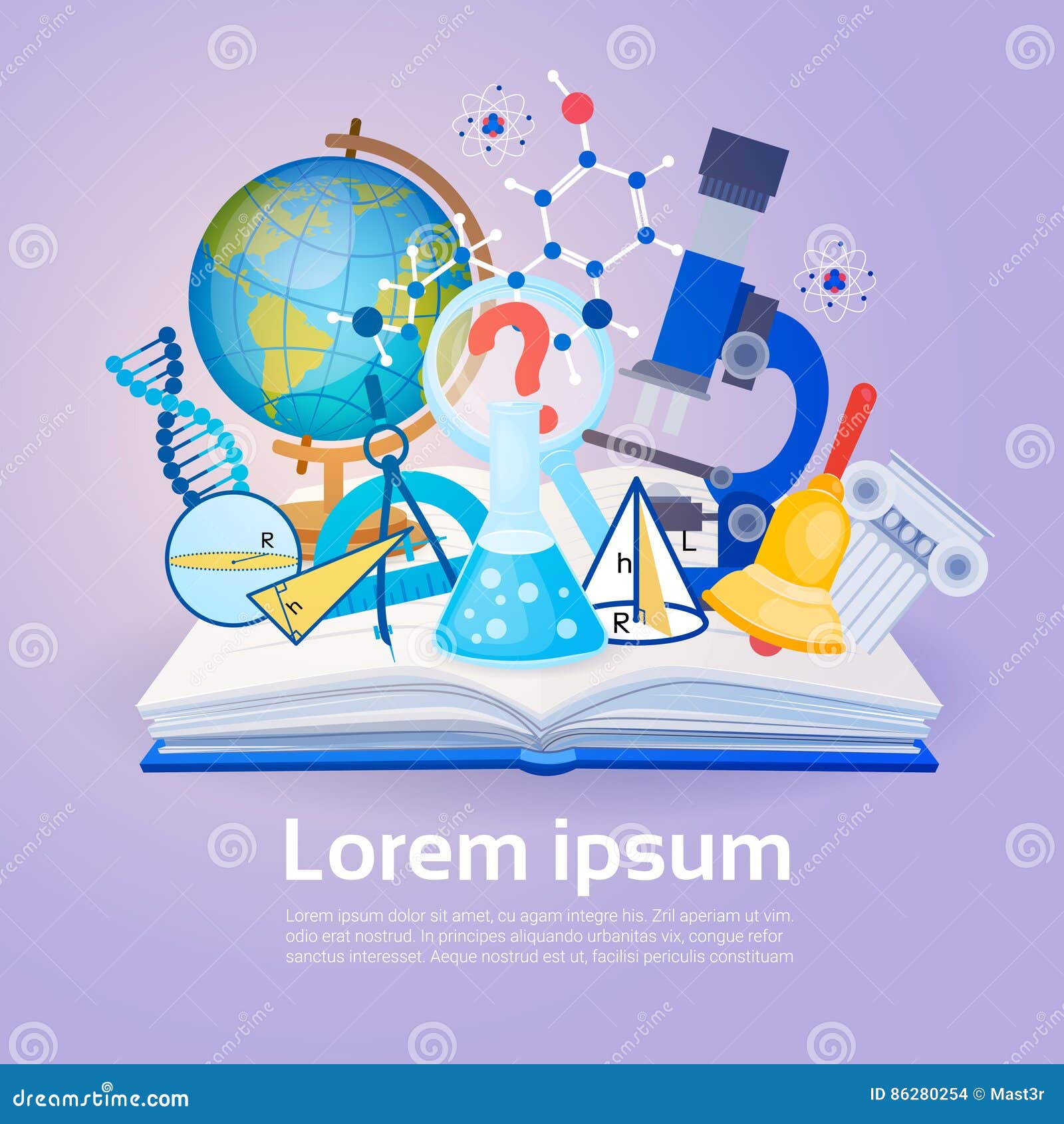 Open Book Library Read School Education Knowledge Concept Stock Vector ...