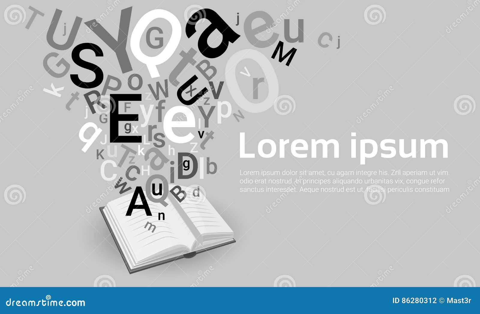 Open Book Library Read School Education Knowledge Concept Stock Vector ...