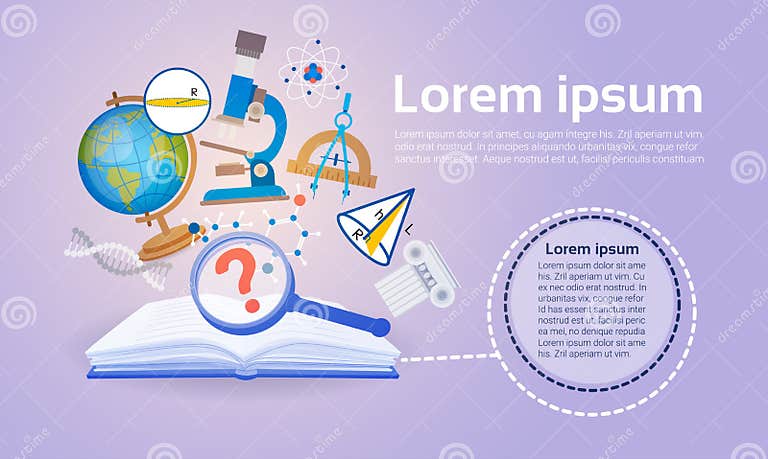 Open Book Library Read School Education Knowledge Concept Stock Vector ...