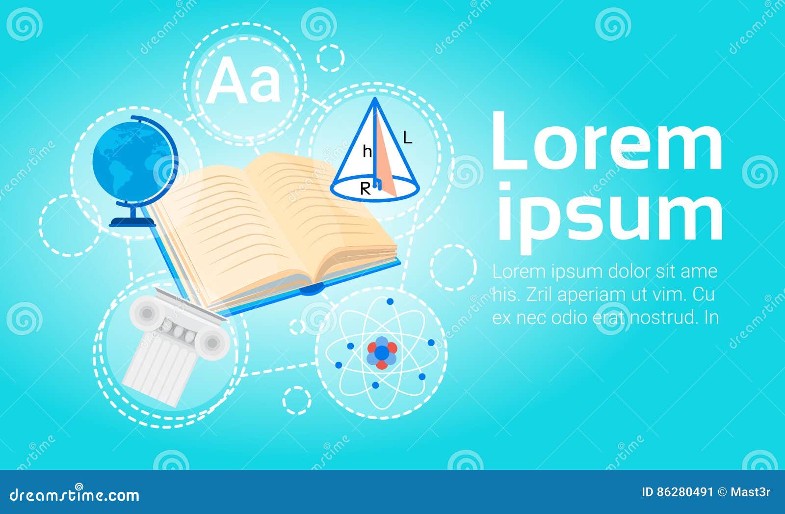 Open Book Library Read School Education Knowledge Concept Stock Vector ...