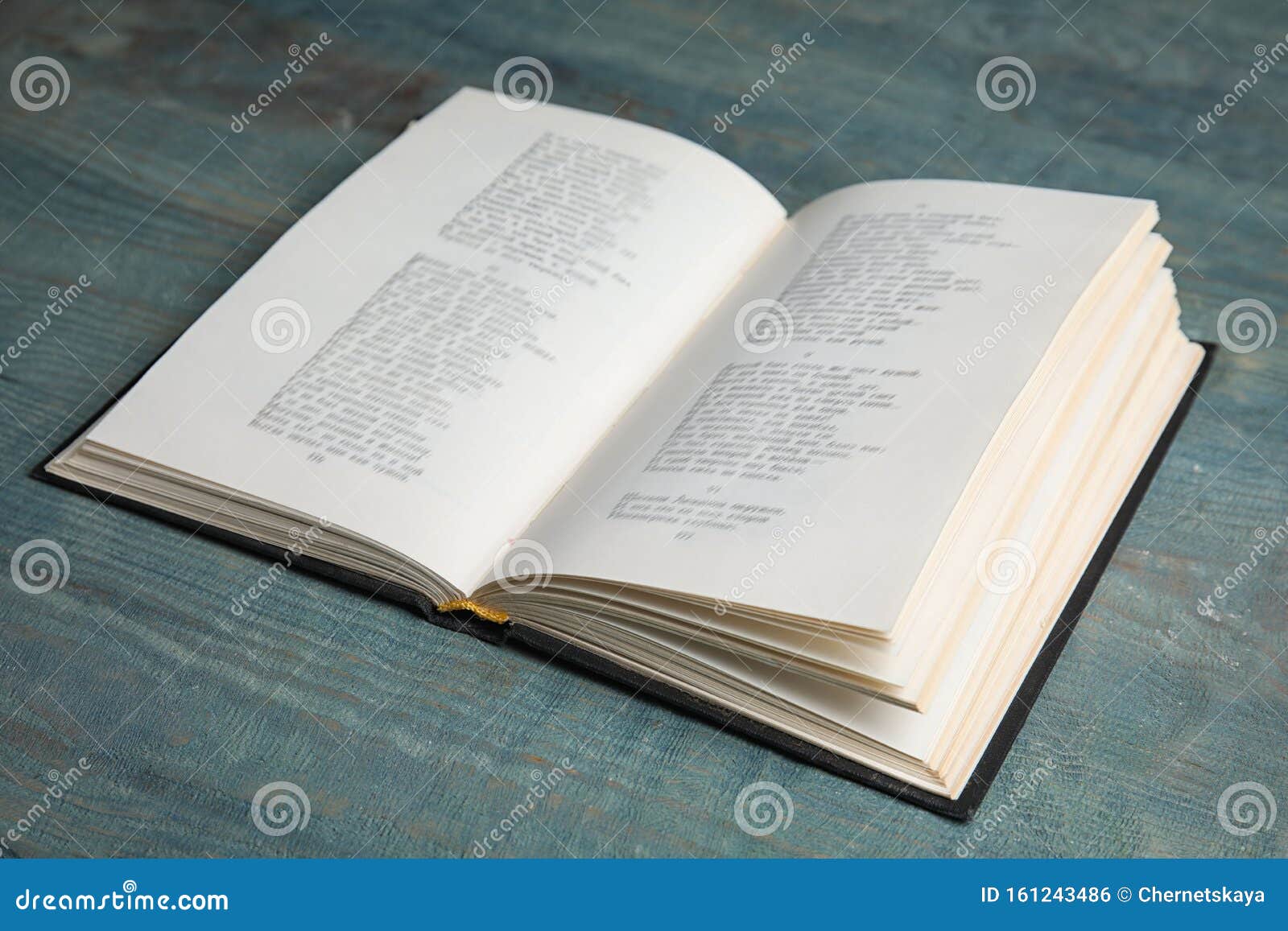 Open Book on Light Wooden Table Stock Photo - Image of leisure ...