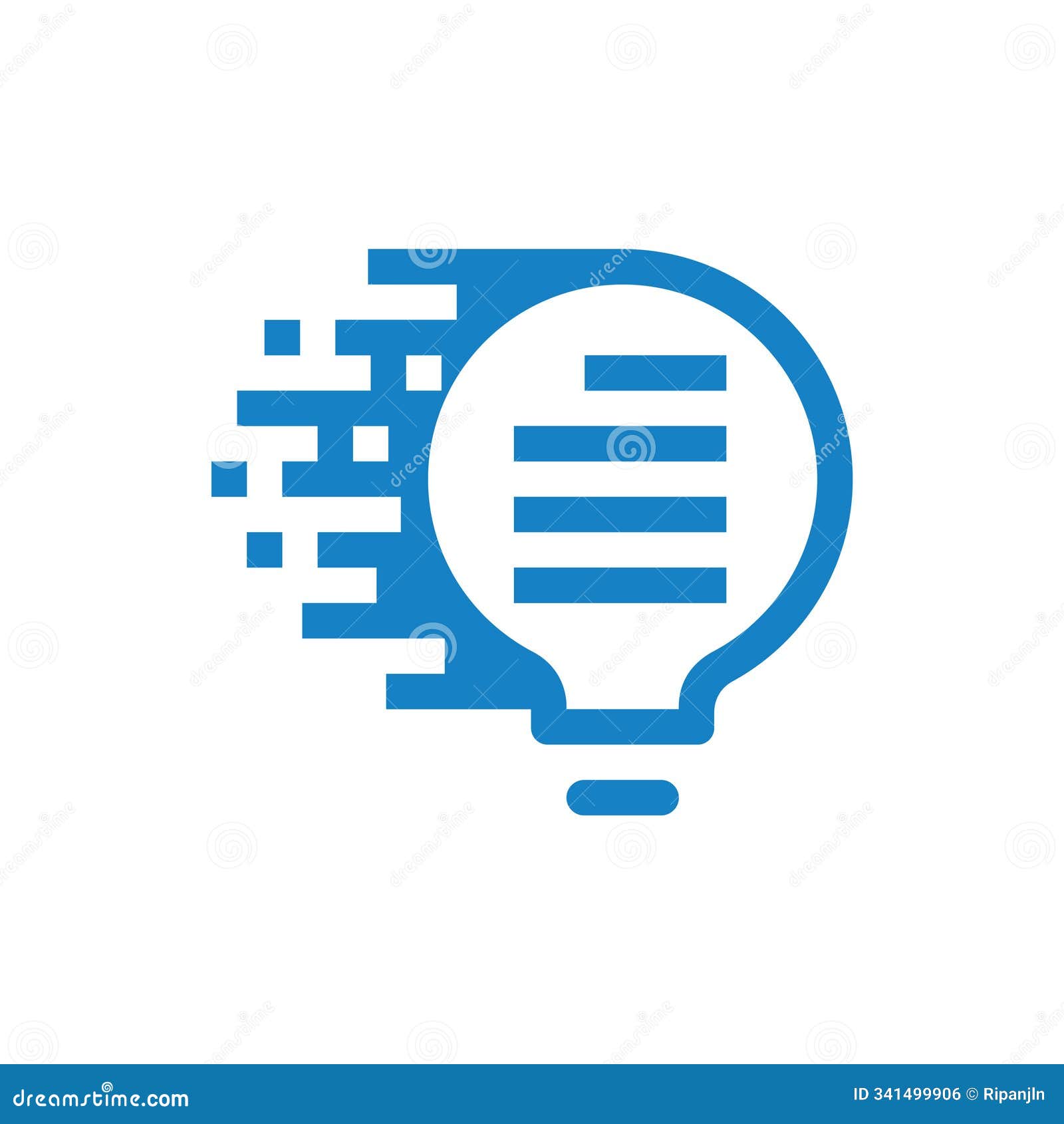 Light Bulb with Document Logo Design Vector Illustration Stock ...