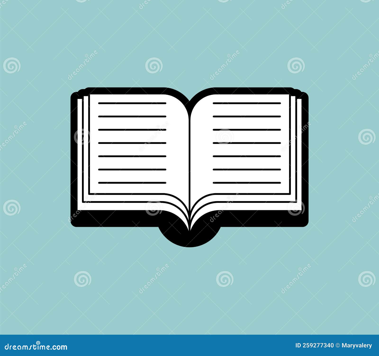 Open Book Linear Sign. Book Symbol Icon Stock Vector - Illustration of ...