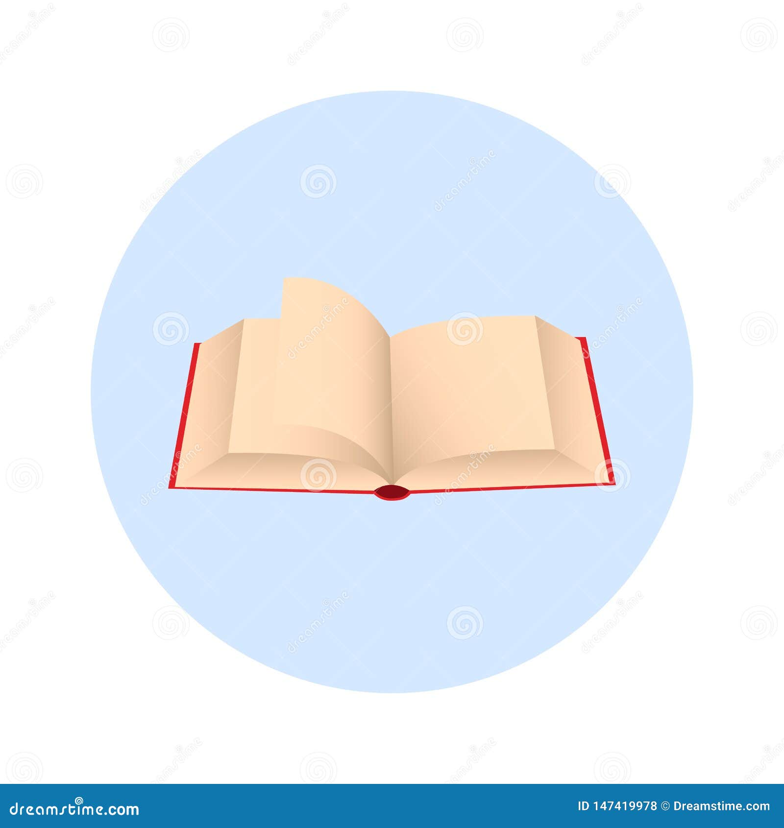 Open Book Literature Icon. Flat Illustation of Open Book Literature ...