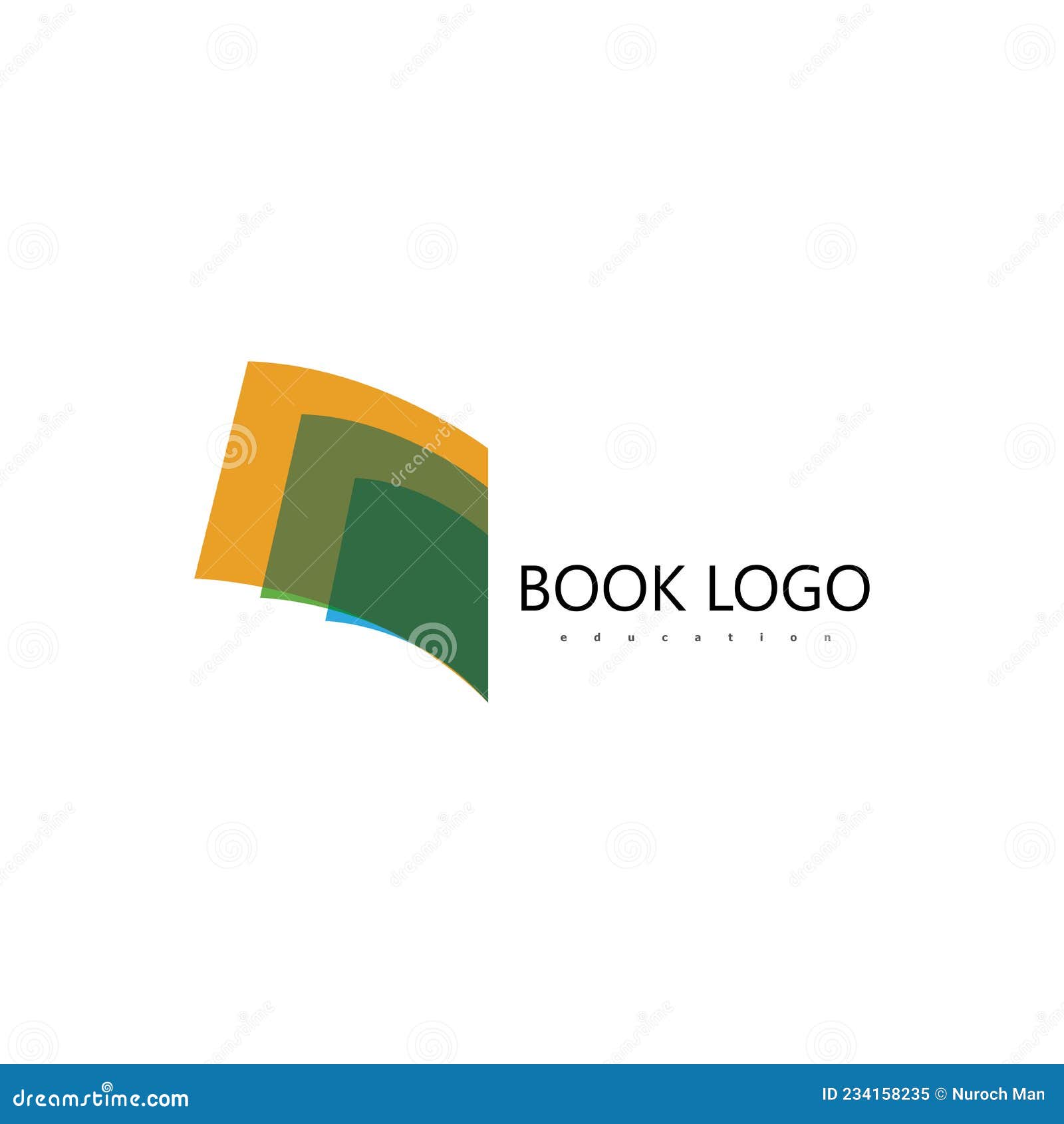 Open Book Logo Education Flat Vector Design. Stock Vector ...
