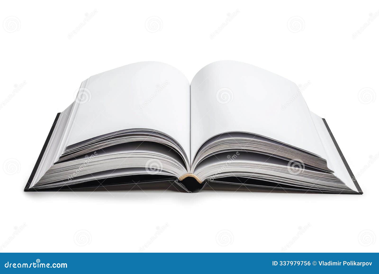 An Open Book Lying Flat on a Clean White Surface Stock Photo - Image of ...