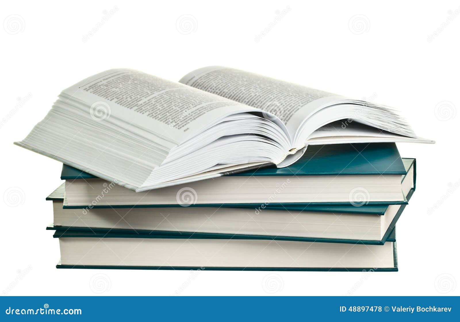 Open Book Lying On A Pile Of Books Royalty-Free Stock Image ...