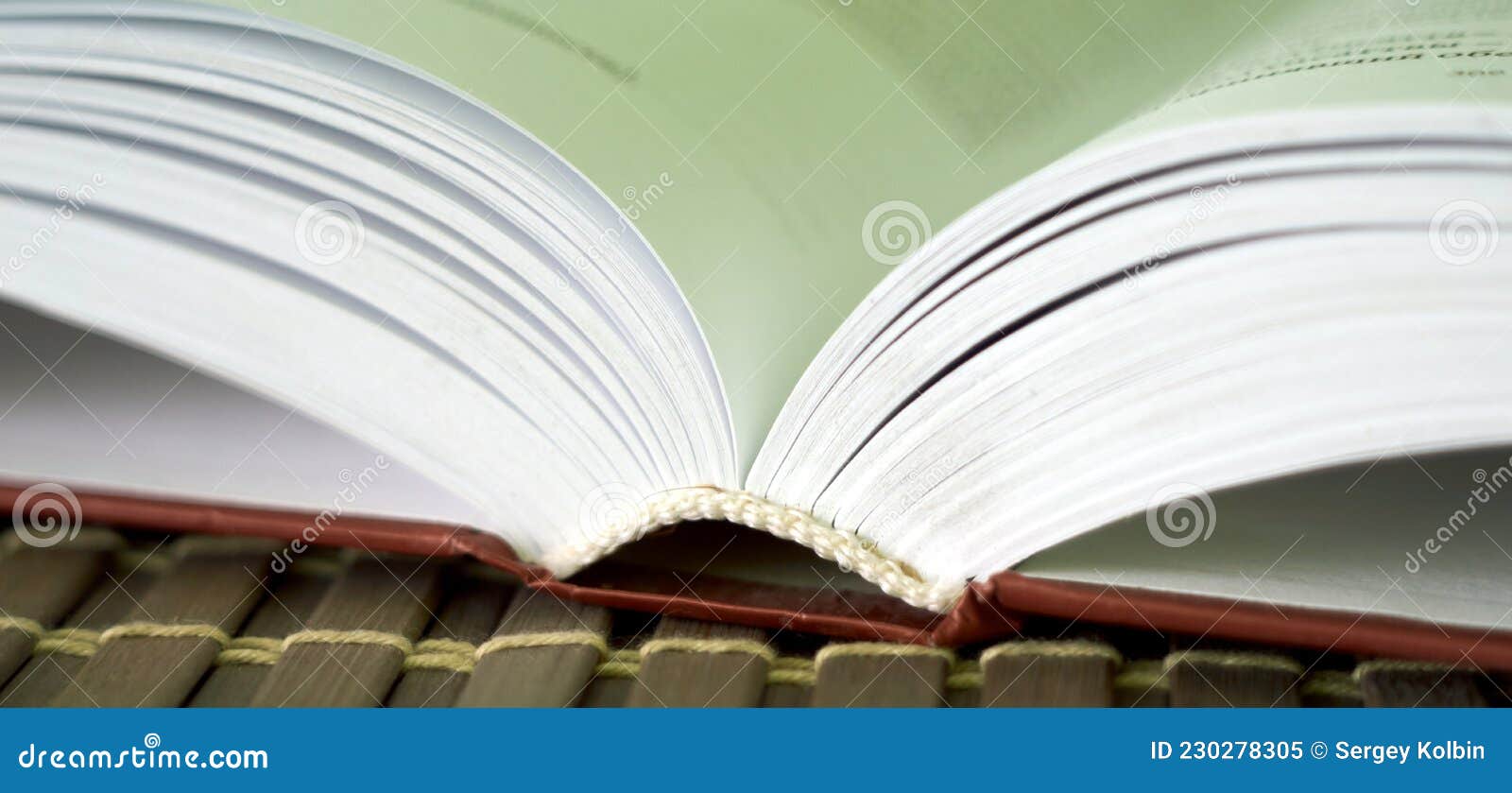 The Open Book is Lying on the Table and Waiting for Readers Stock Image ...