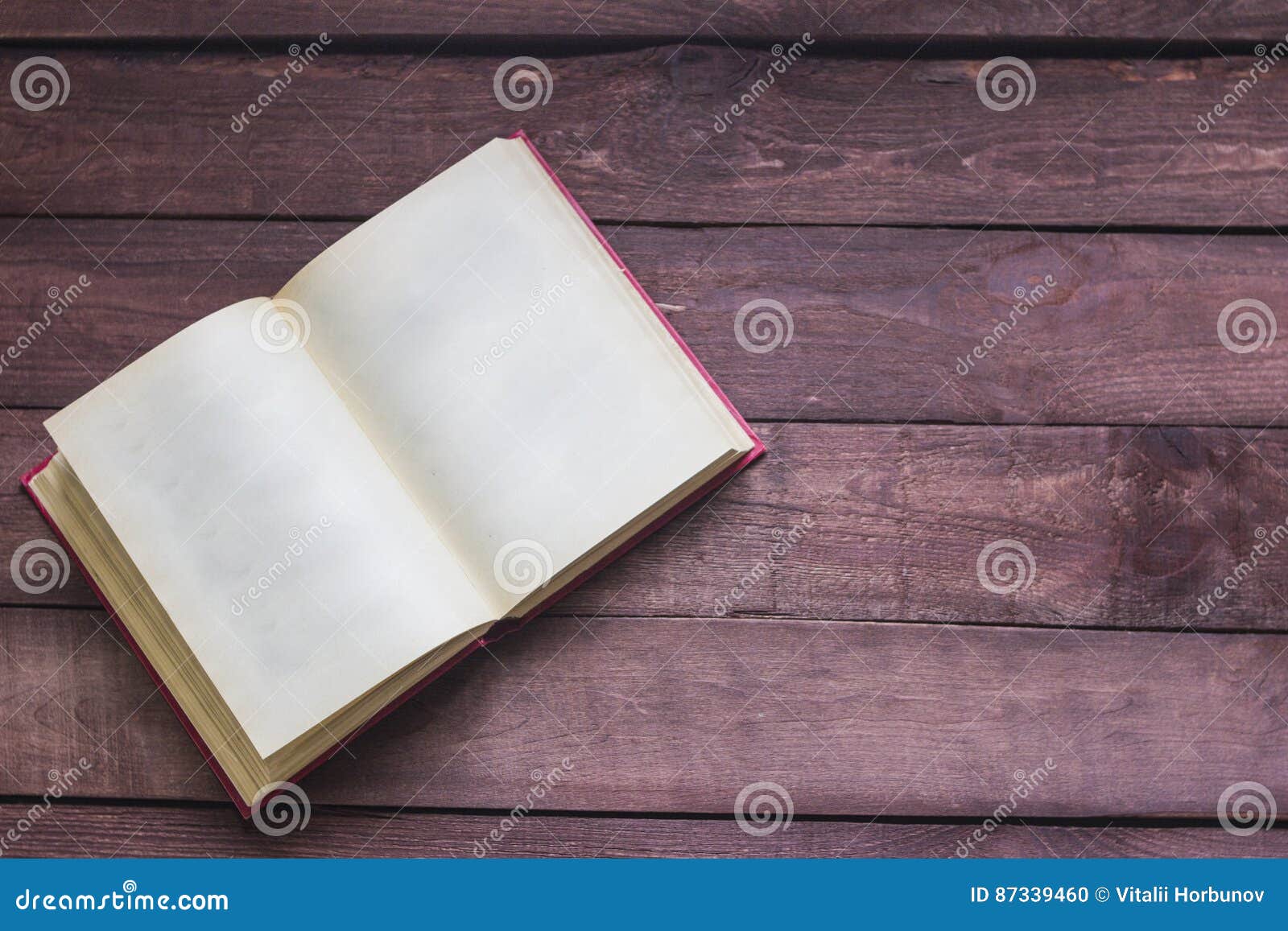 Open Book is Lying on the Wooden Table Stock Photo - Image of opening ...