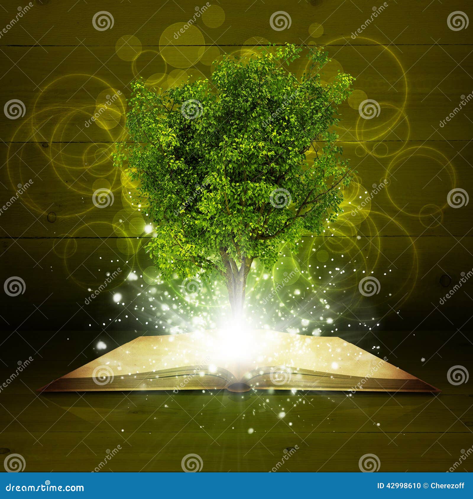 Magical Green Leaves Sunburst Vertical Temaplate Cartoon Vector ...