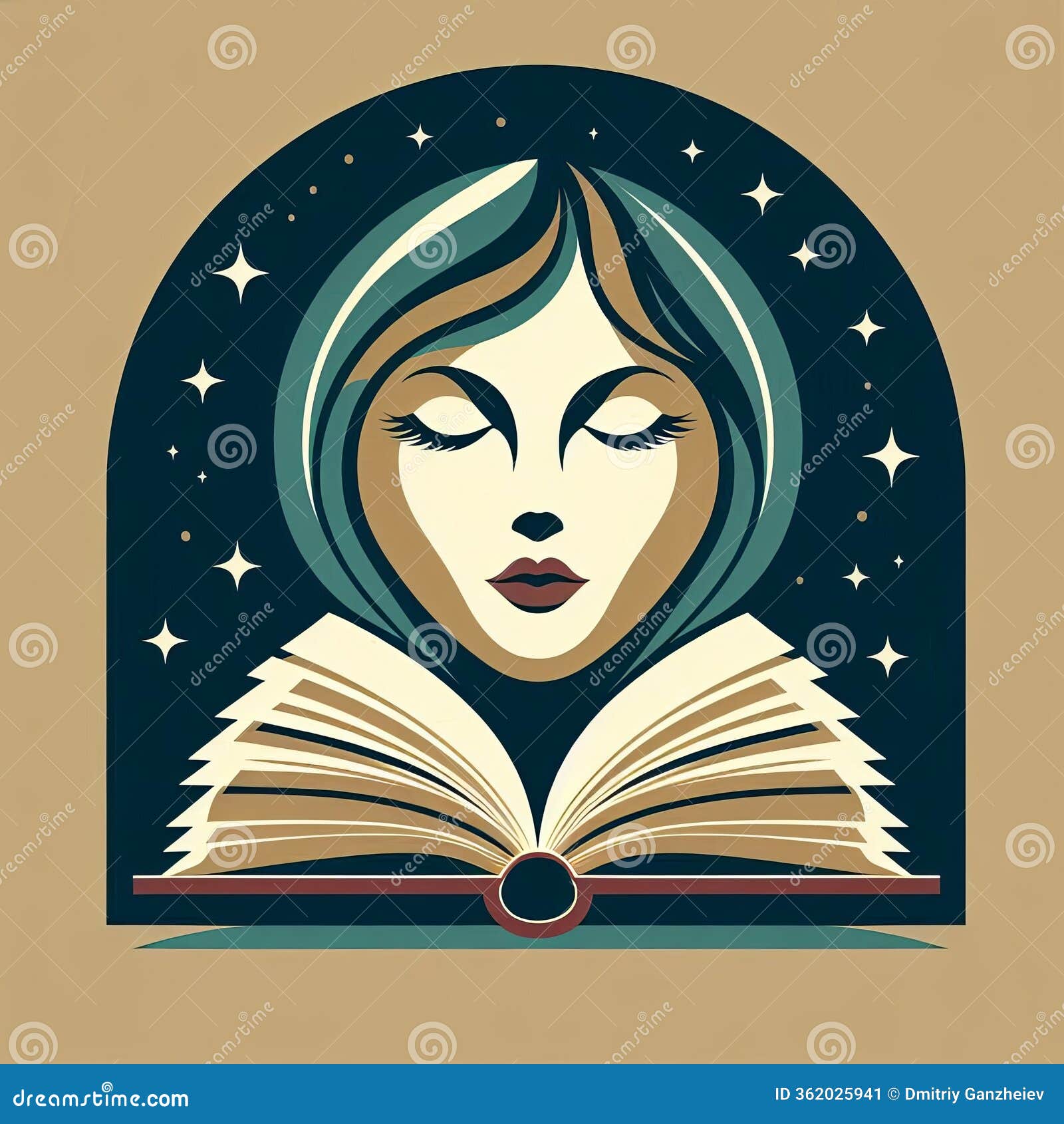 Open Book, Open Mind stock illustration. Illustration of abstract ...