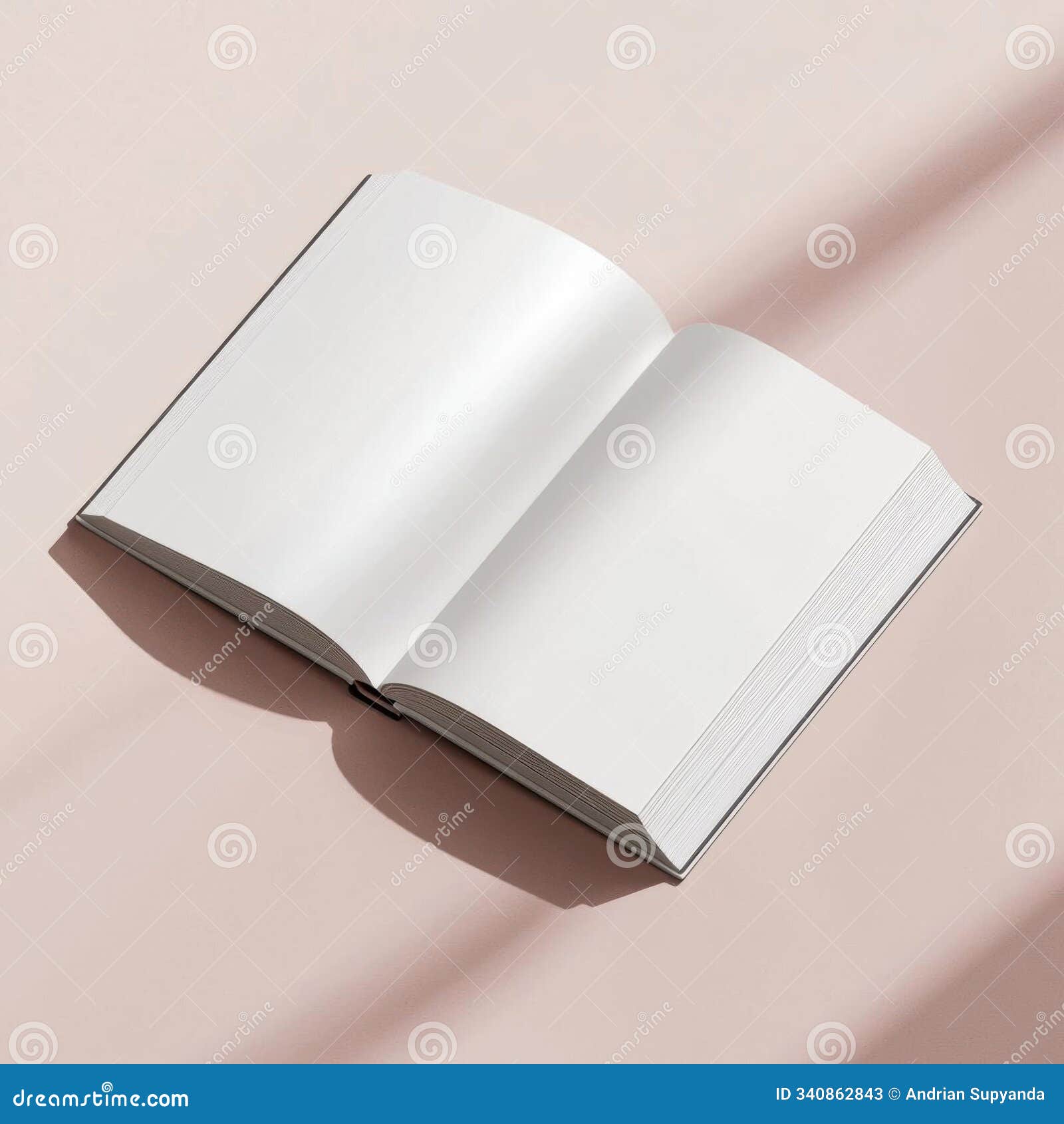 Open Book Mockup with Soft Light and Shadow Stock Illustration ...