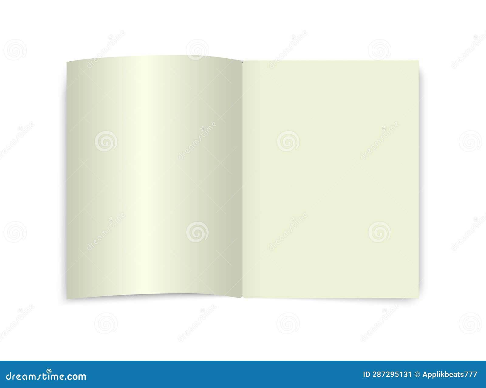 Open Book Mockup. Vector Page Top View. Blank School Dictionary ...