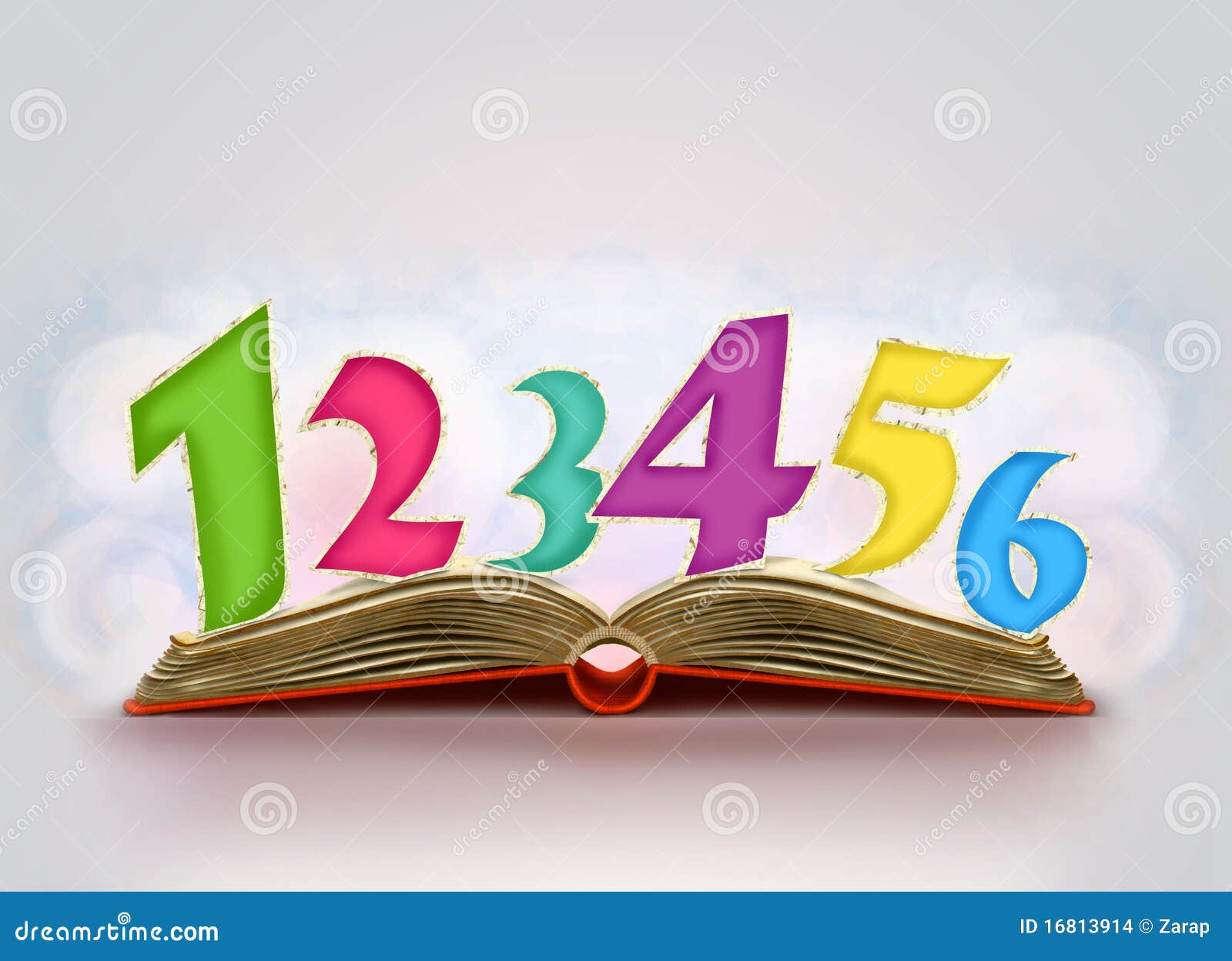 Open Book with Numbers in it Stock Illustration - Illustration of ...