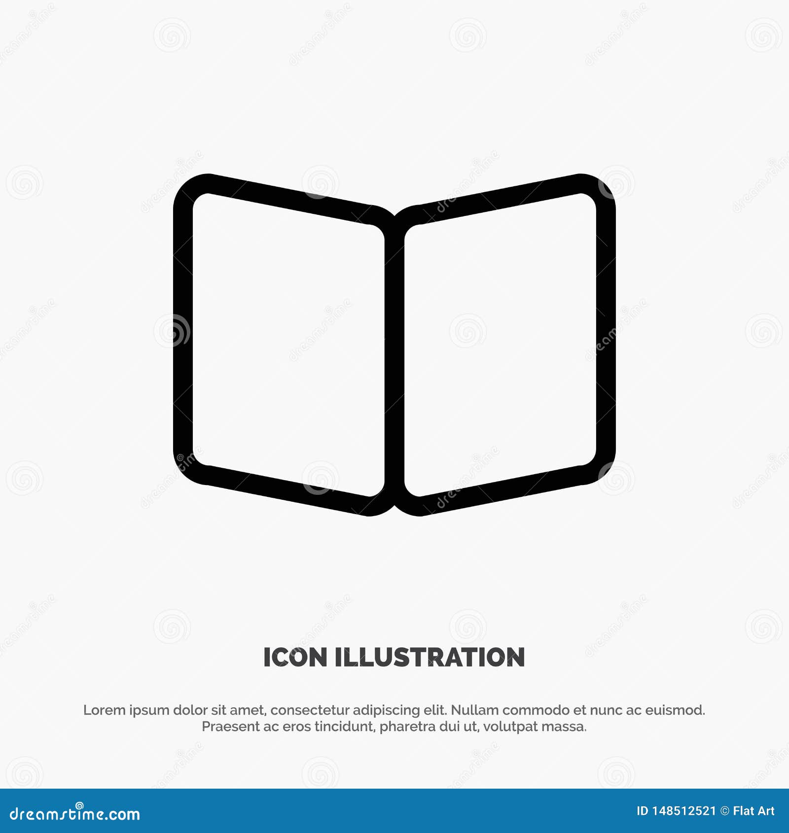 Open, Book, Page, Layout, Cover Line Icon Vector Stock Vector ...