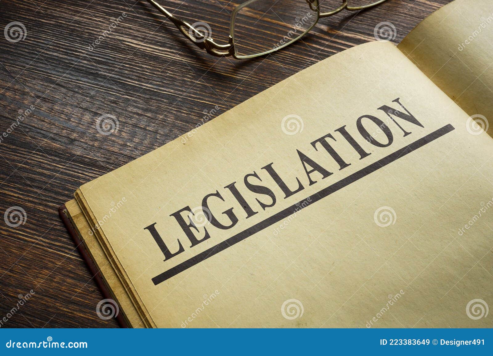 Open Book on a Page with a Topic Legislation. Stock Image - Image of ...